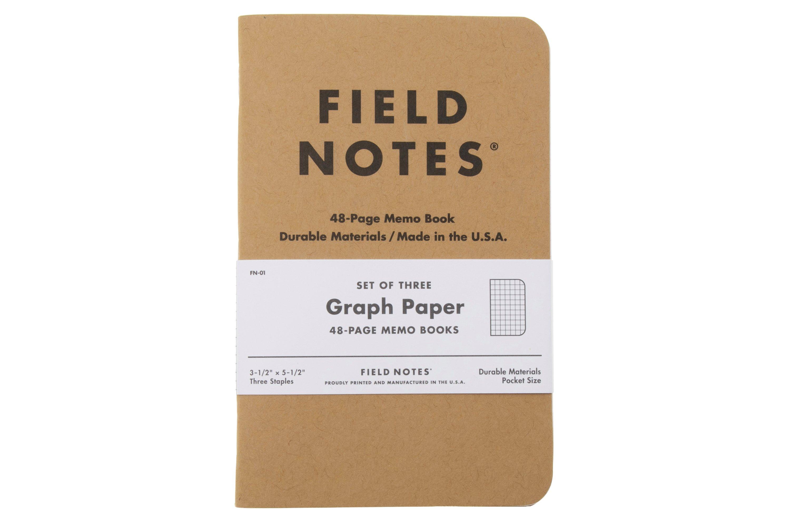 Field Notes Original Kraft FN-01 Graph 3-Pack, notebooks ...