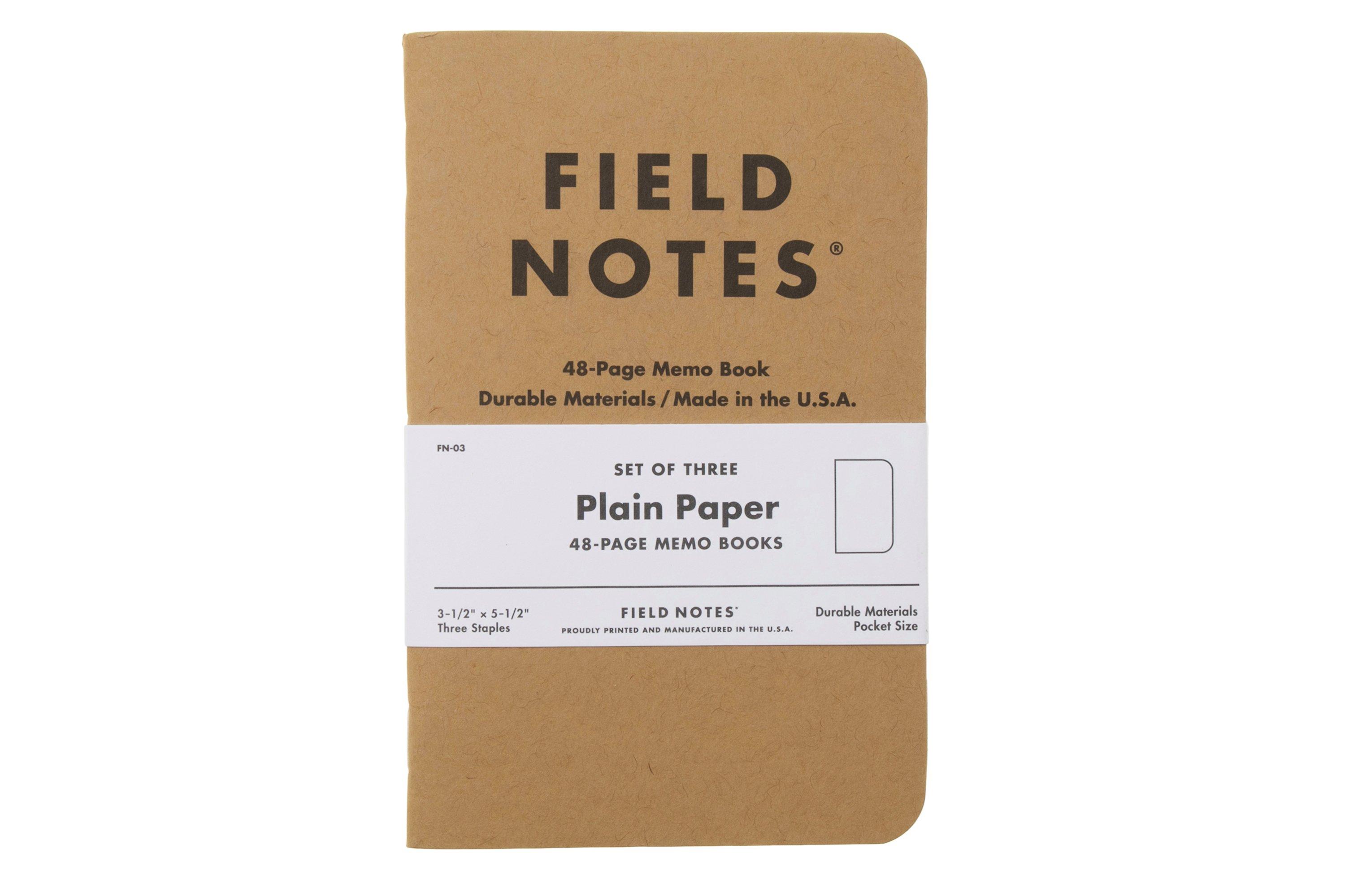 Field Notes Original Kraft FN-03 Plain 3 Pack, notitieboekjes ...