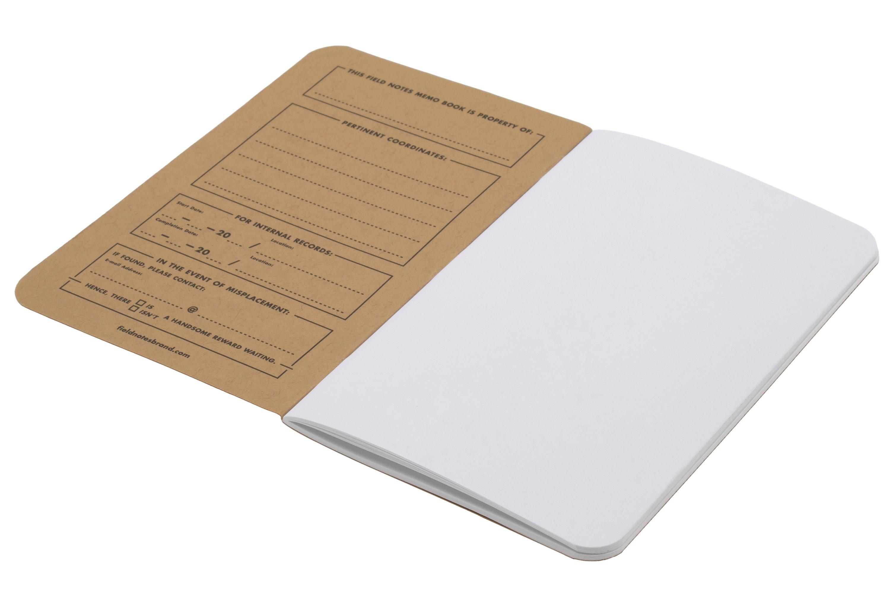 Field Notes Original Kraft FN-03 Plain 3 Pack, carnets de notes ...