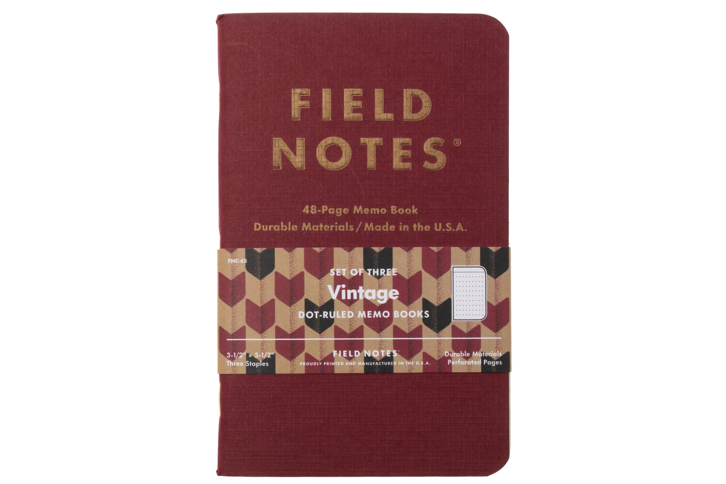 Field Notes Vintage FNC-65 Dotted 3-Packs, carnets de notes, Winter ...
