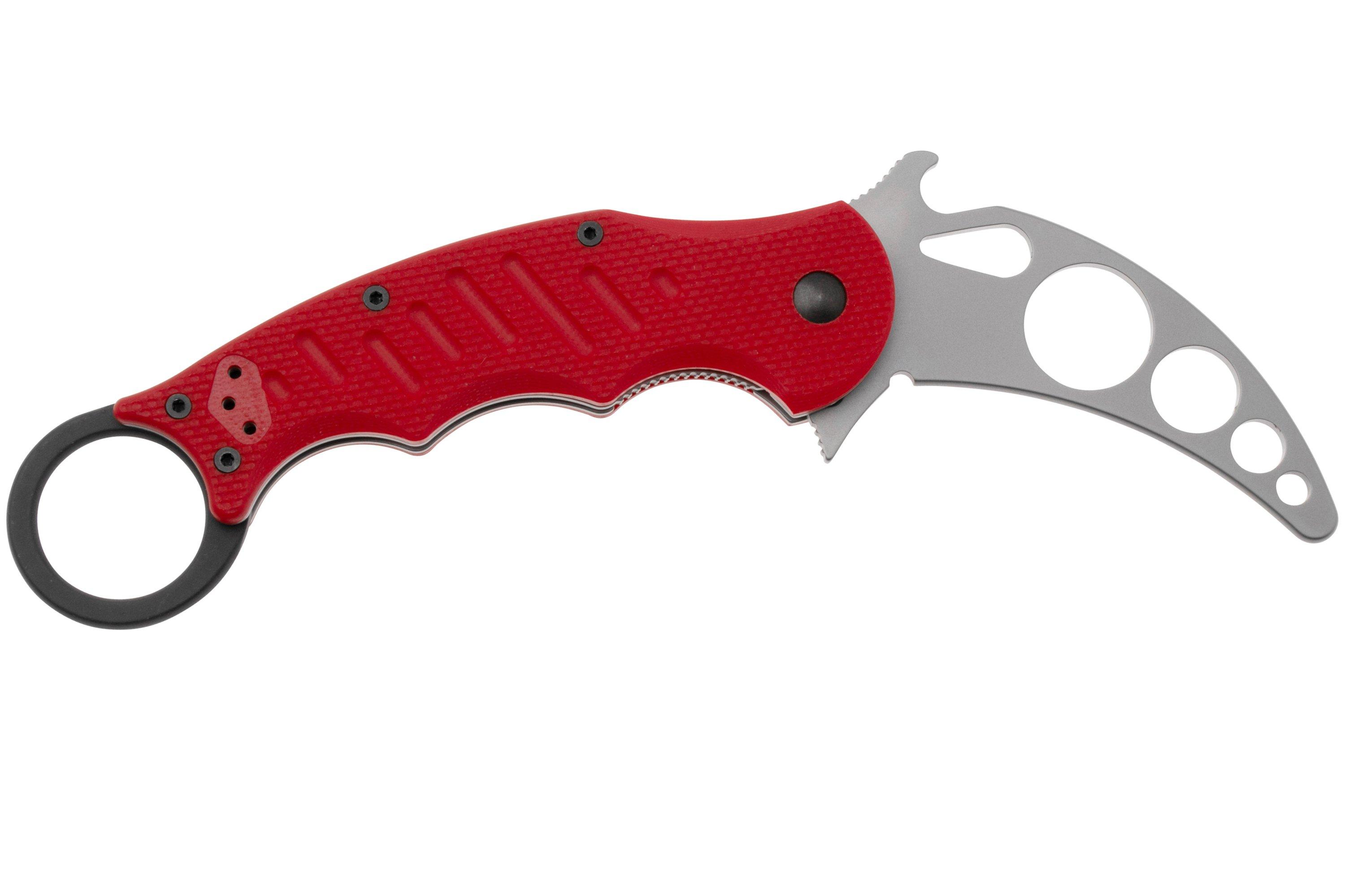 Fox Knives TK-479 Red G10, Folding Training Karambit, trainer ...