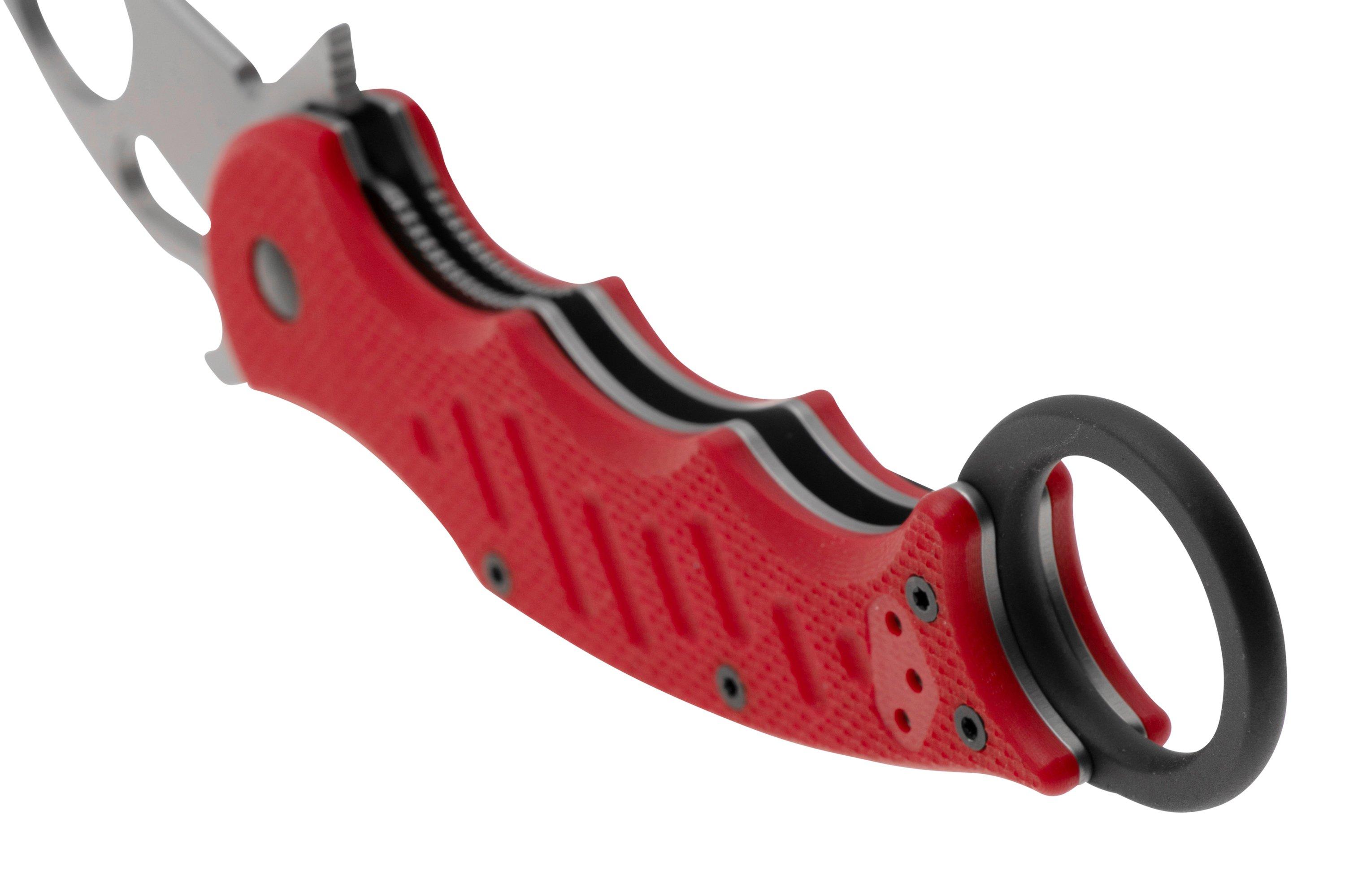 Fox Knives TK-479 Red G10, Folding Training Karambit, trainingsmes ...