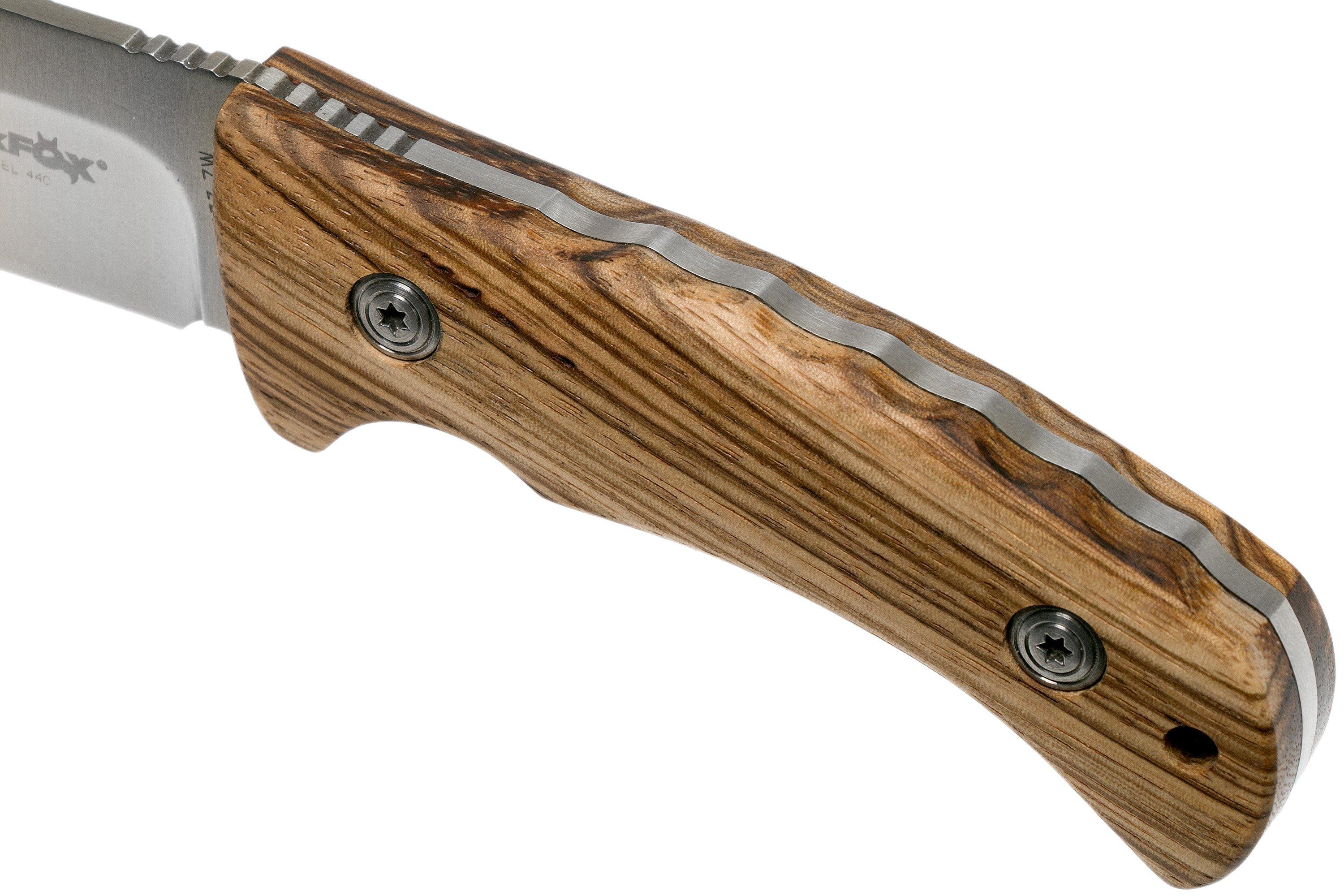 Fox Knives Black Fox Clip Point BF-133ZW Zebrawood hunting knife ...
