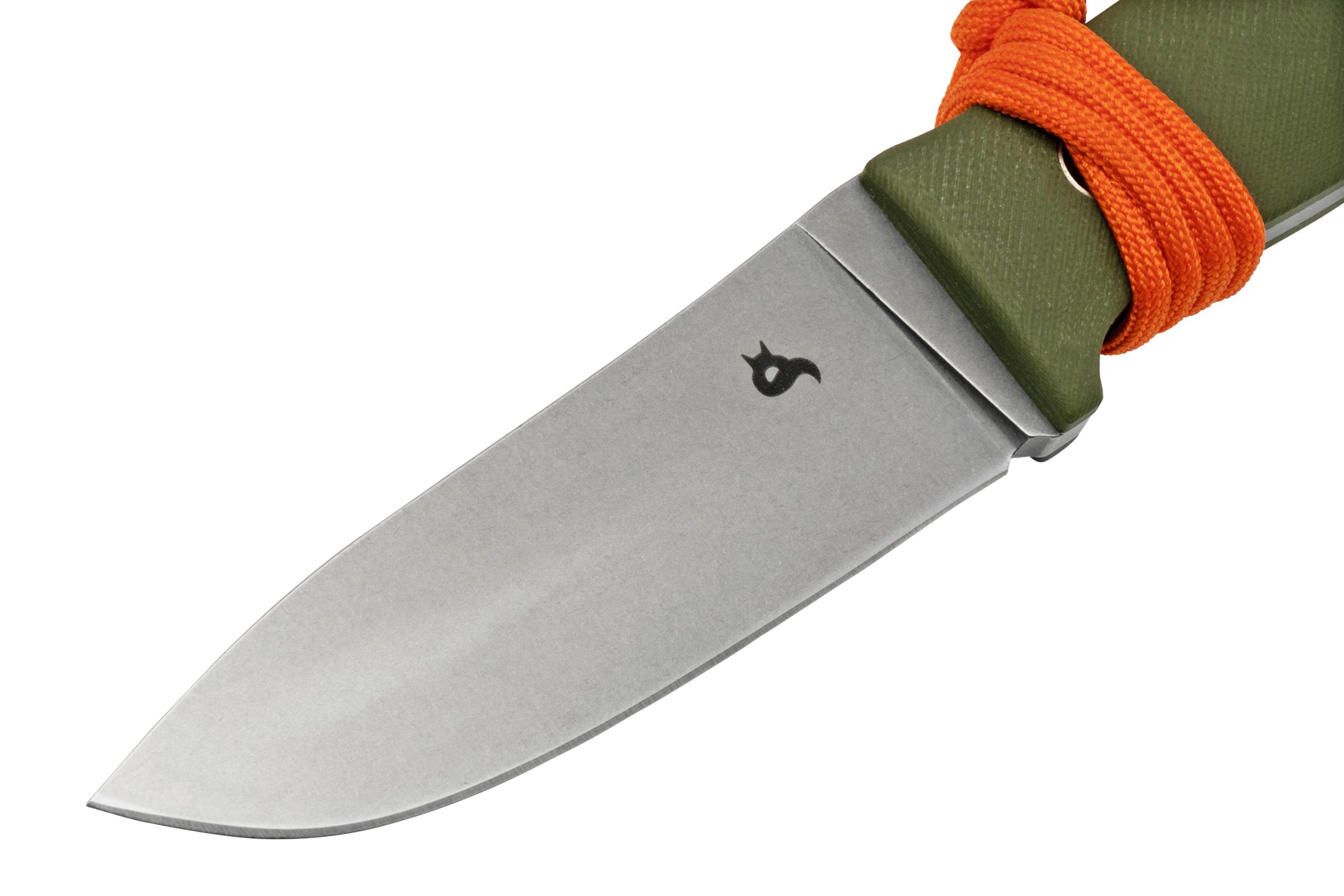 Black Fox Vesuvius Stonewashed D2 Blade, OD Green G10 fixed knife ...