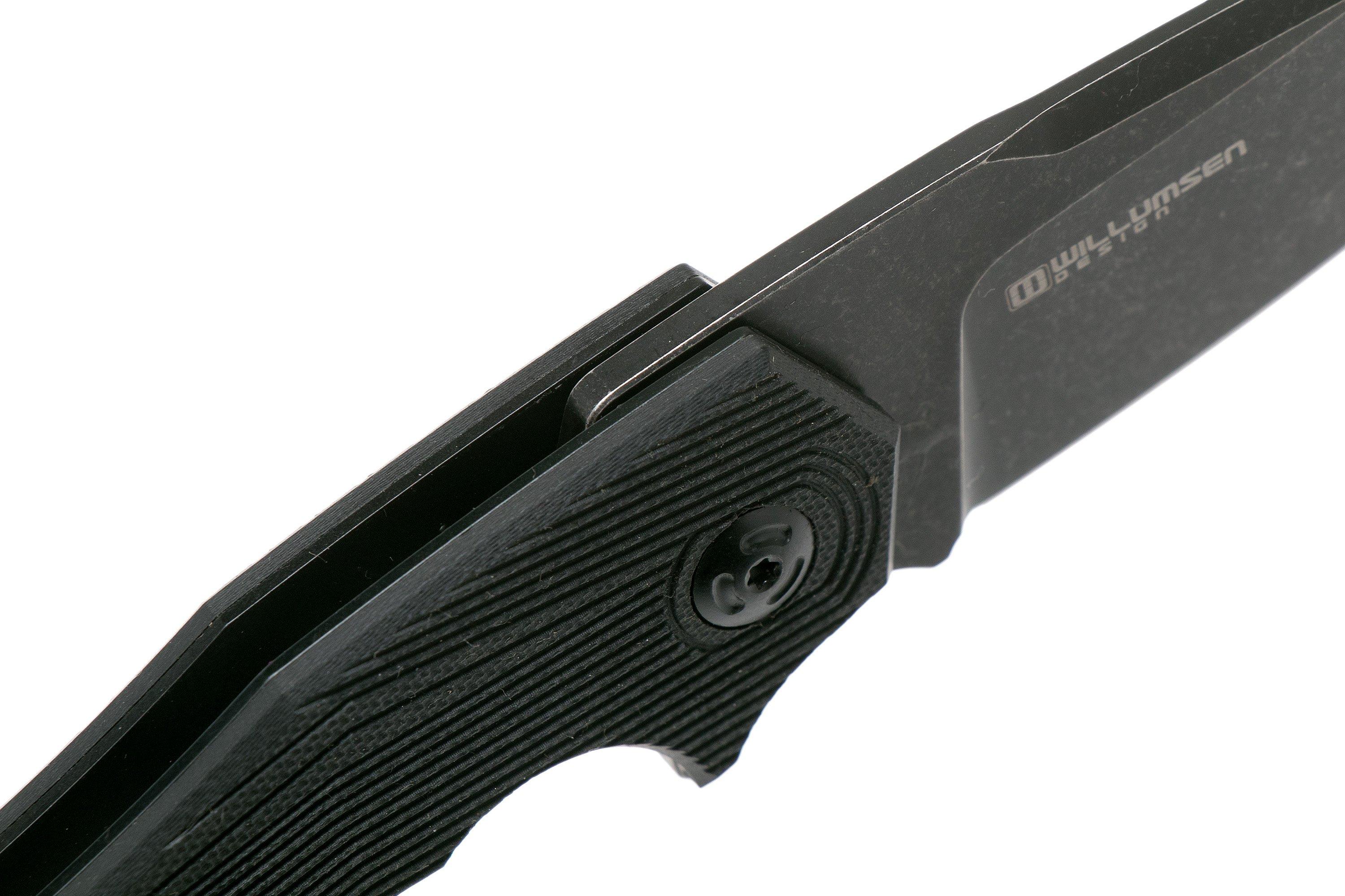 Fox Knives Munin BF-747 Black Fox, Black G10 pocket knife, Mikkel ...