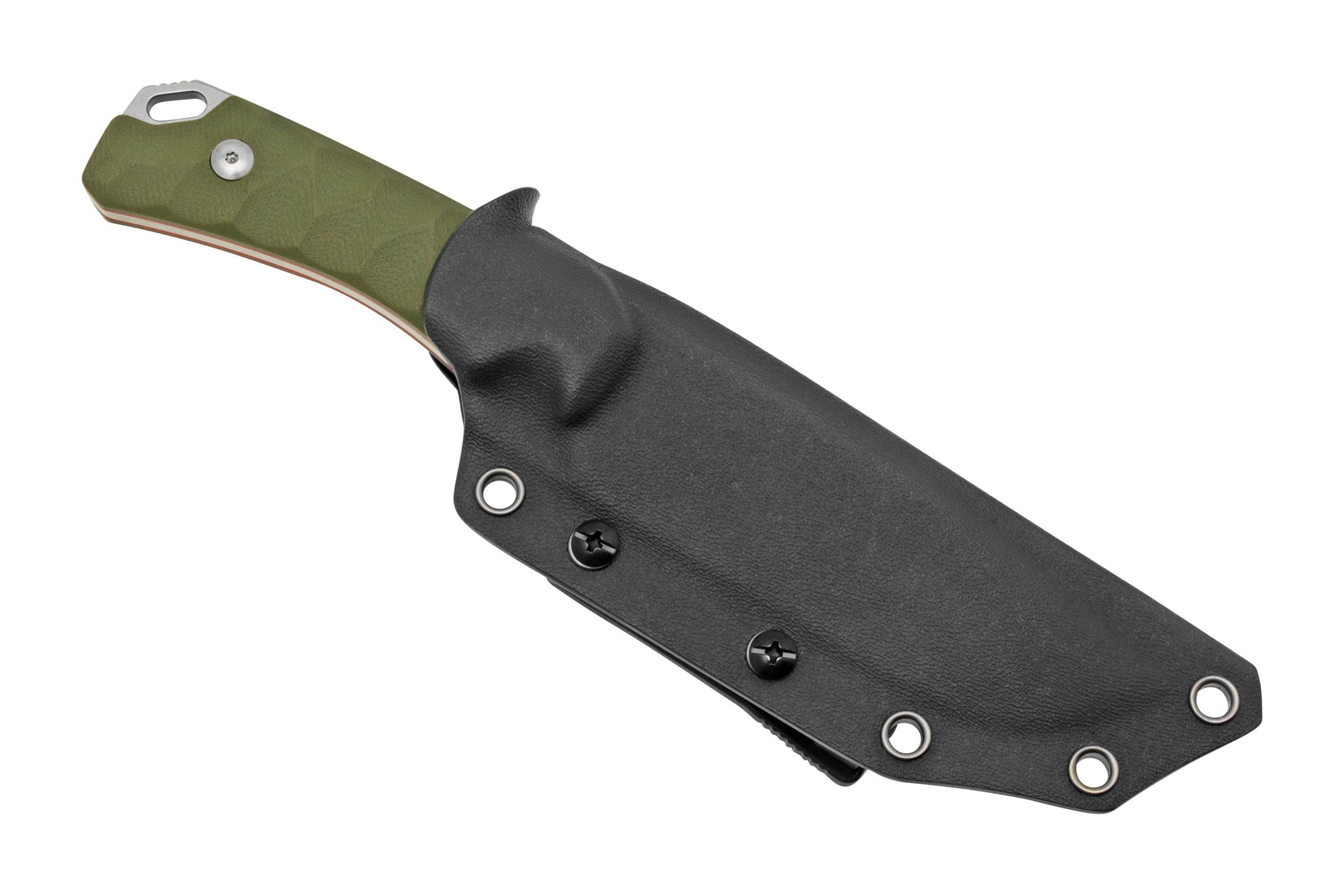 Black Fox Lynx, D2 Stonewash, OD Green G10, BF-756OD fixed knife ...