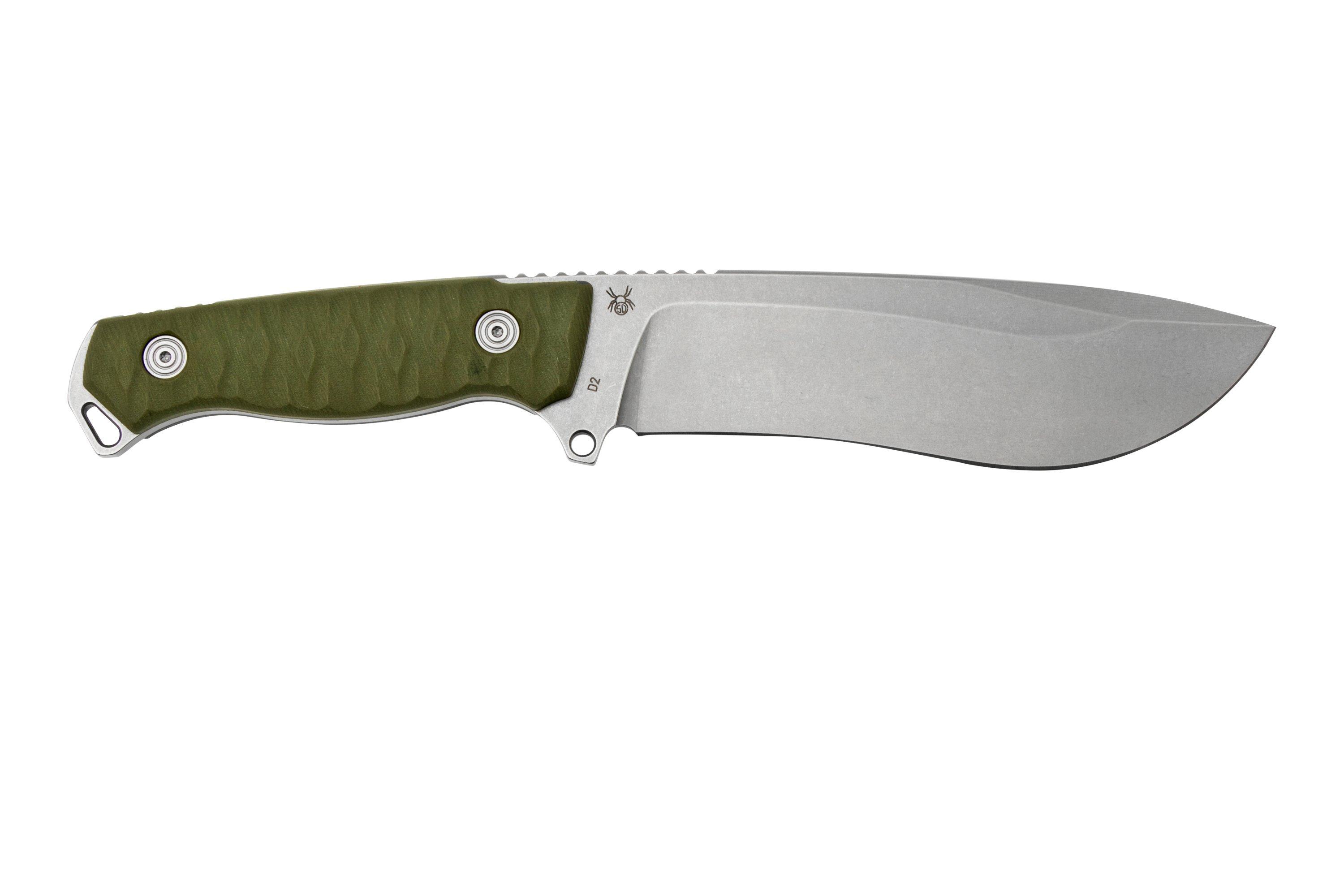 Black Fox Golem, Stonewashed D2 Blade, OD Green G10 feststehendes ...