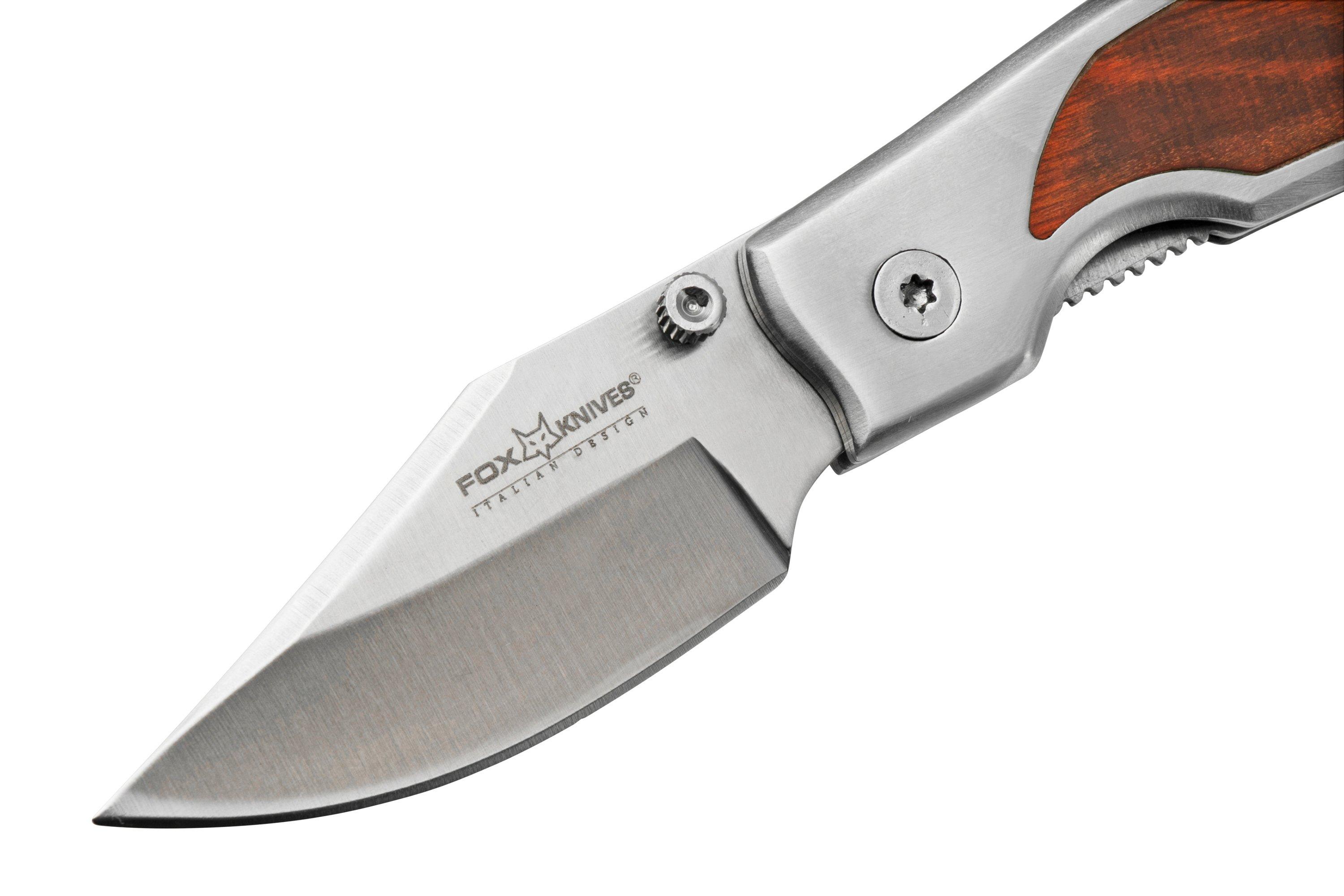 Fox FD1554-PW, 440C stainless steel, wood pocket knife | Advantageously ...