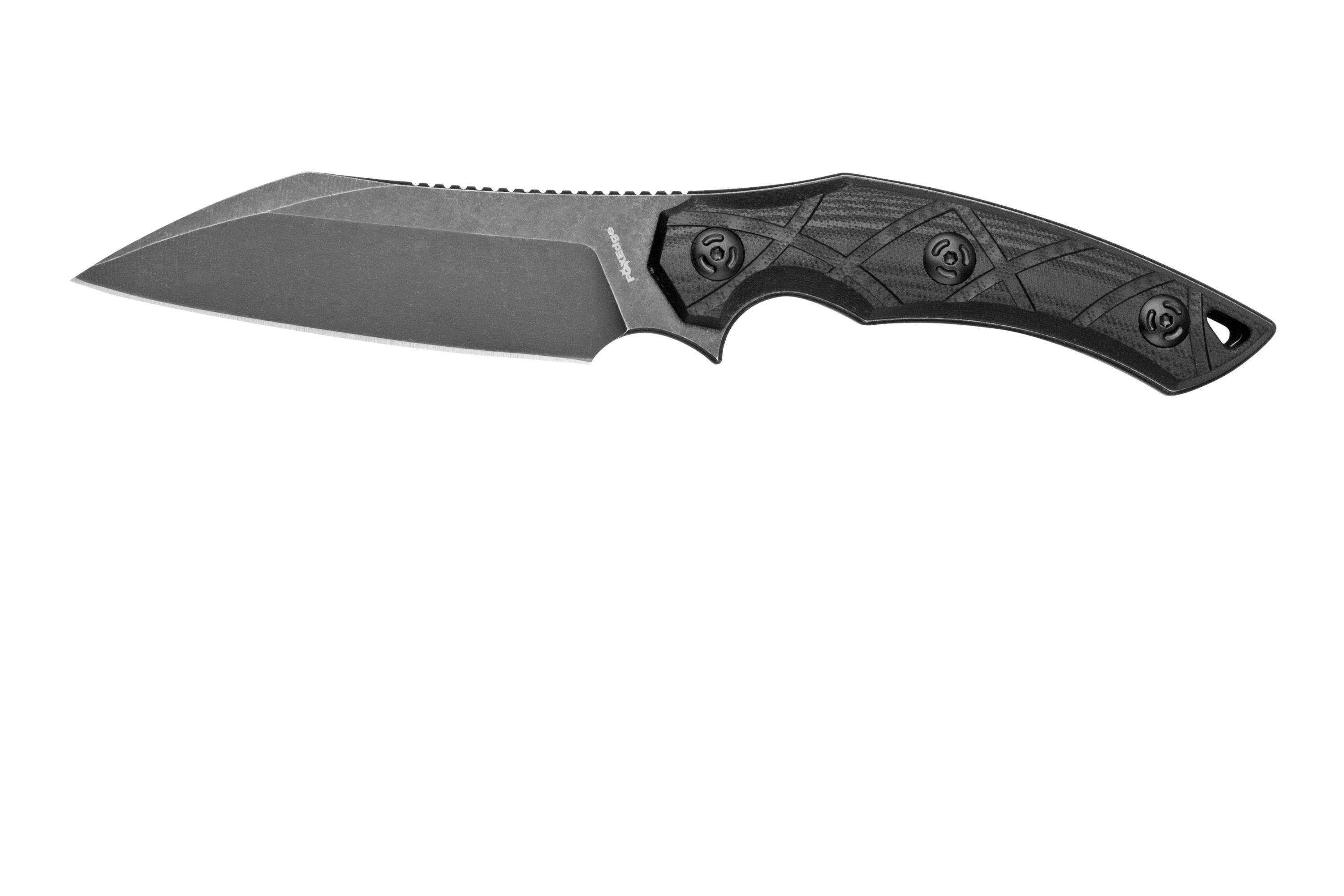 Fox Edge Lycosa 1, Black G10, FE-018 fixed knife | Advantageously ...