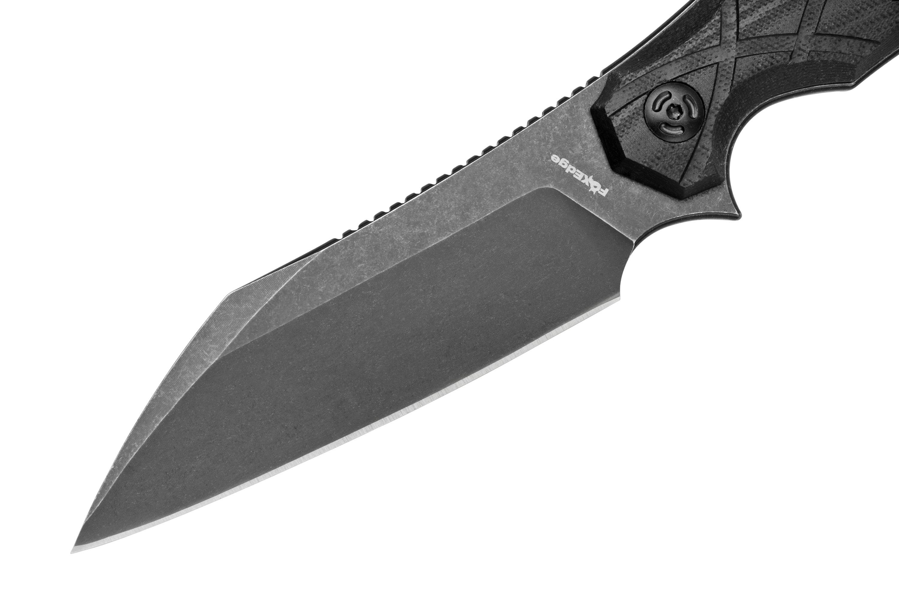 Fox Edge Lycosa 1, Black G10, FE-018 fixed knife | Advantageously ...