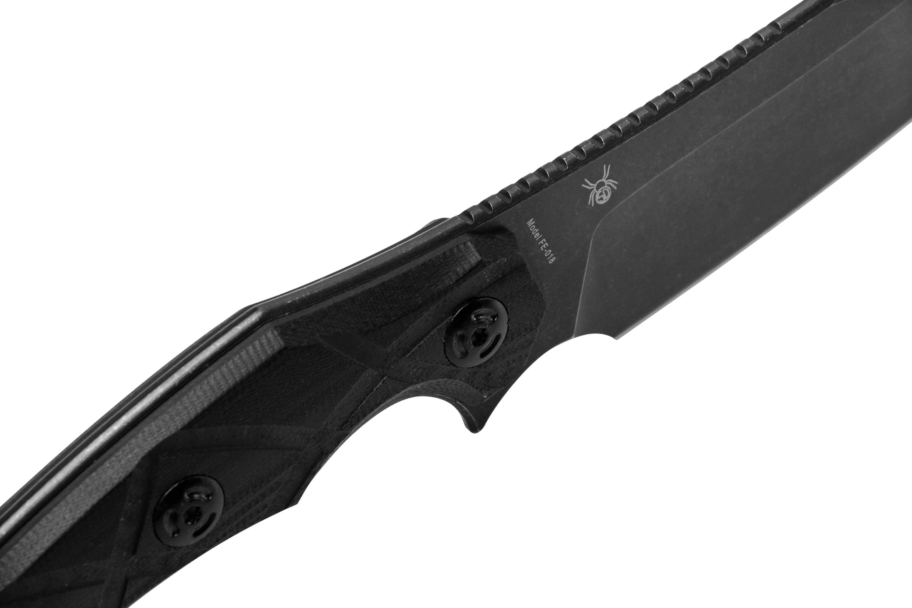 Fox Edge Lycosa 1, Black G10, FE-018 fixed knife | Advantageously ...