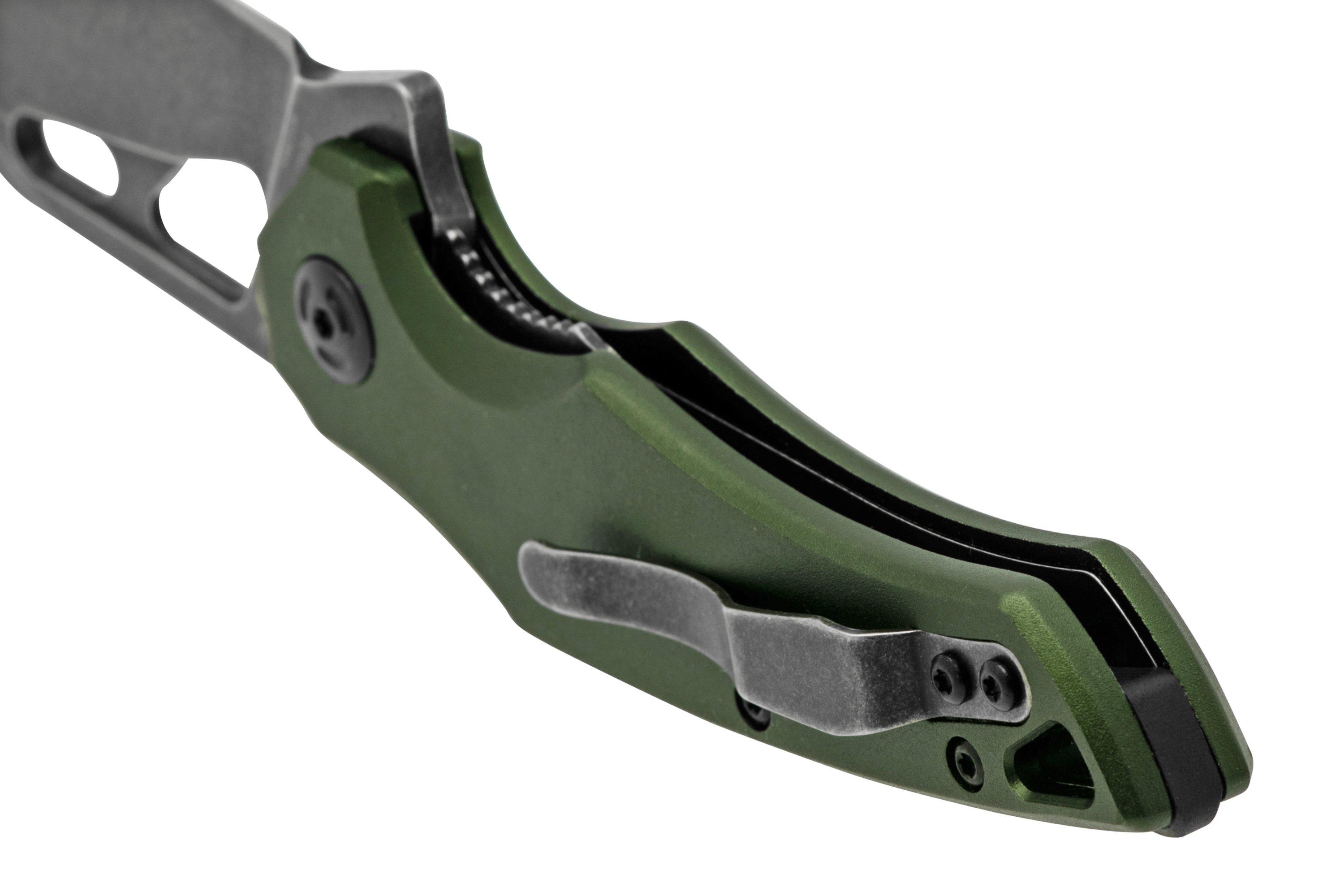 Fox Edge Atrax Black, Green Aluminium FE-026AOD pocket knife ...