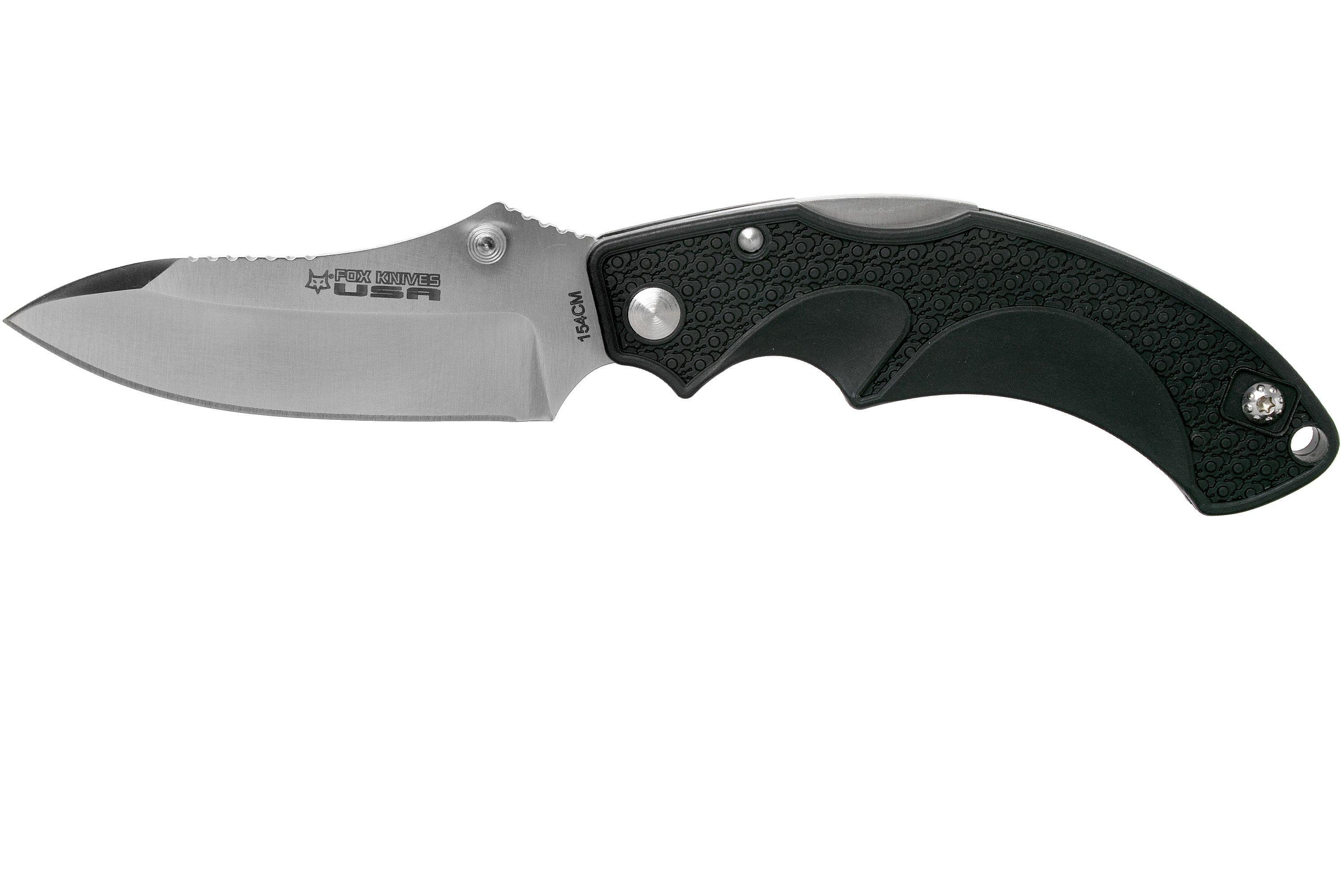 Fox Knives USA Forza Black Droppoint FKU-AMI-DP BK pocket knife, Mike ...