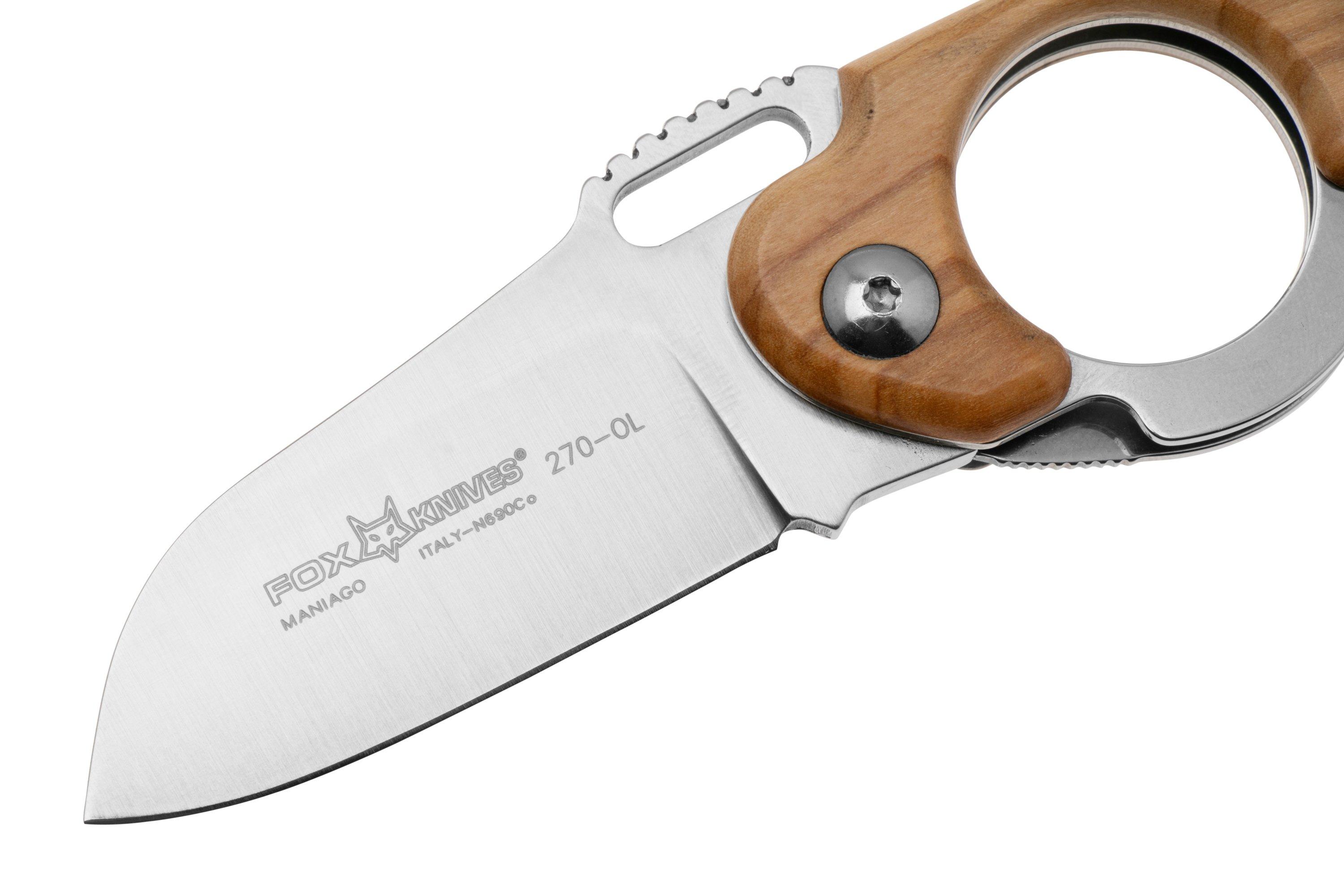 FOX Knives Elite FX-270-OL, Olive Wood coltello da tasca, Alain Descy ...