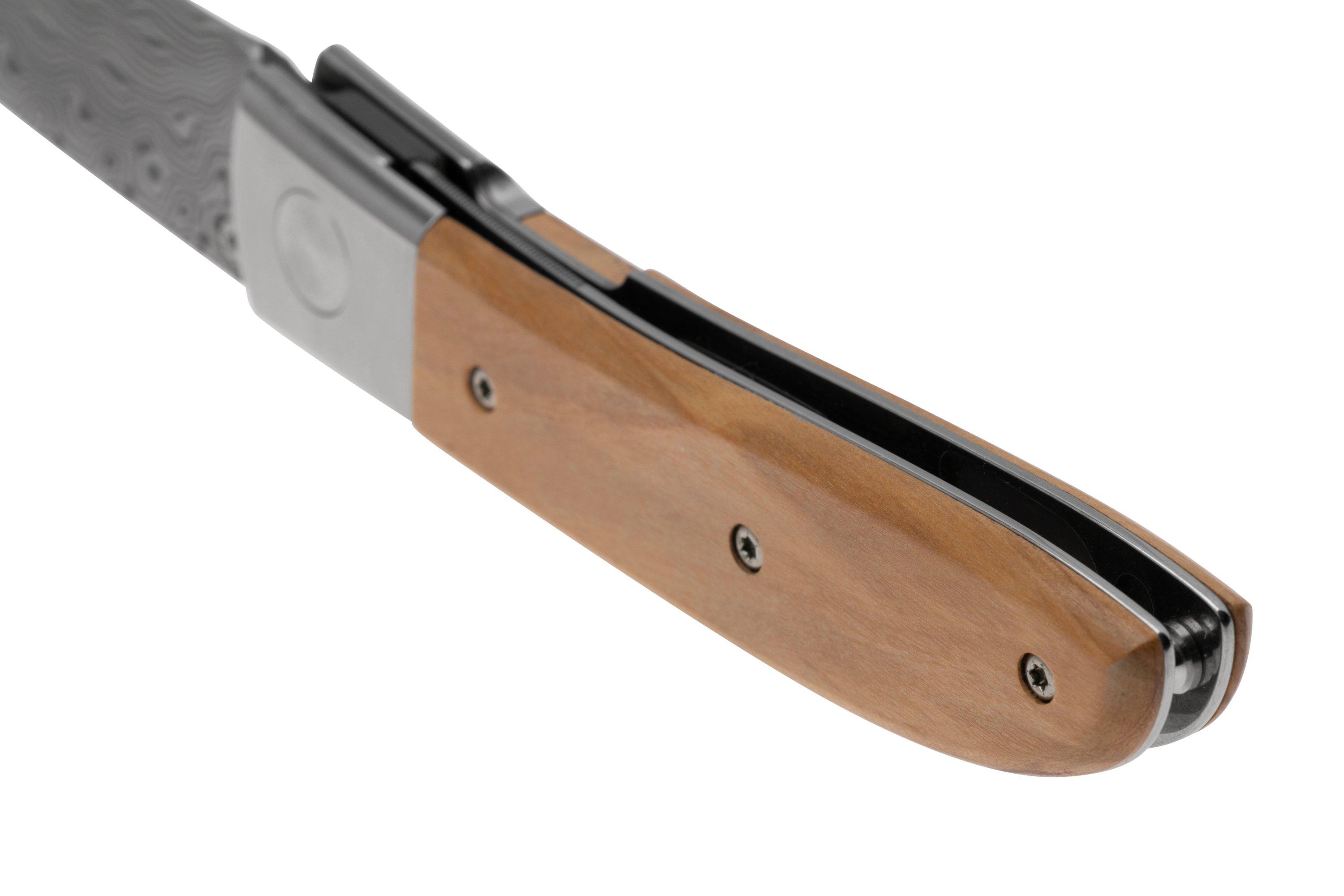 FOX Knives Elite FX-273-DOL Damasteel Super Dense Twist Damascus, Olive ...