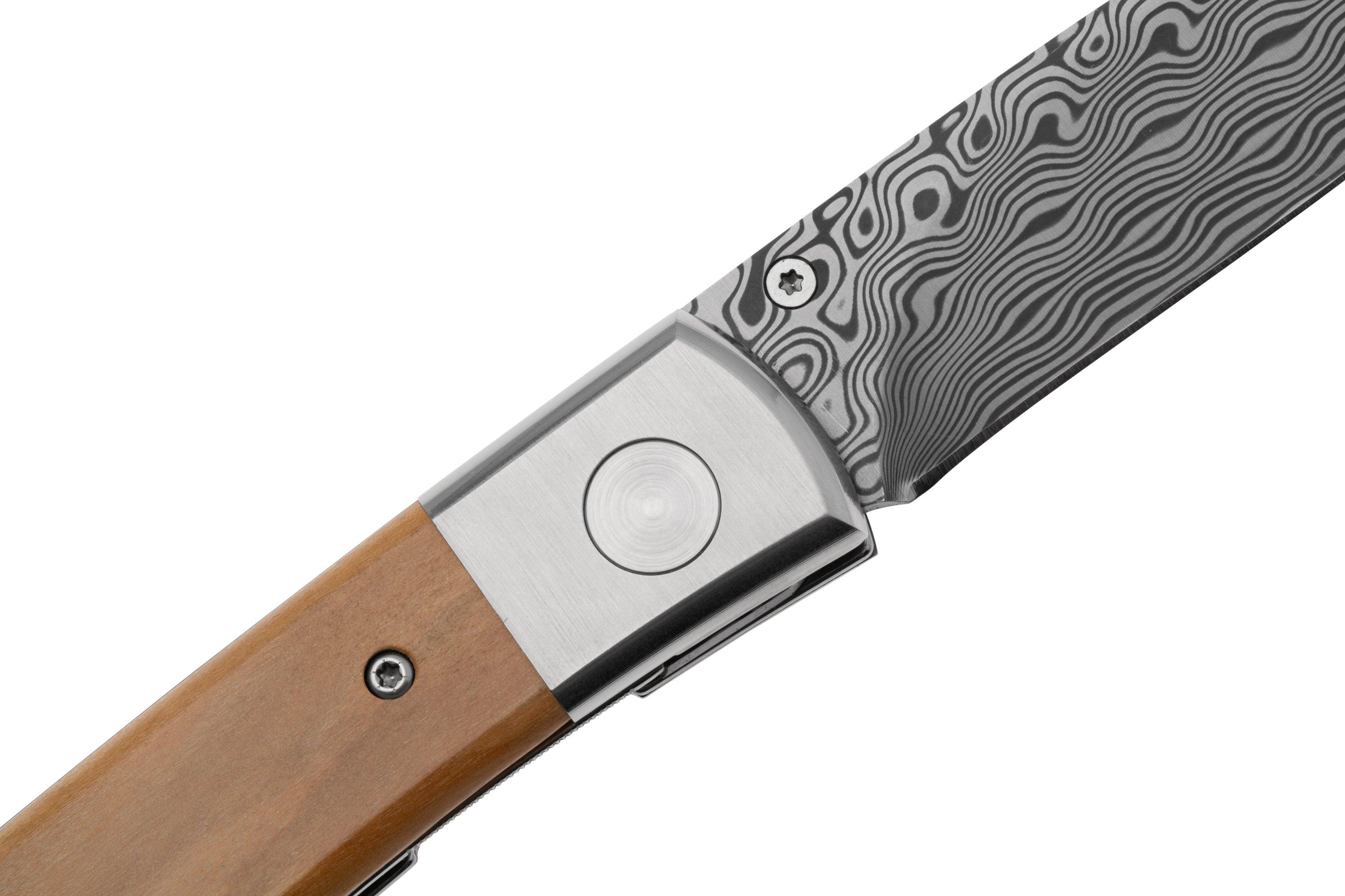 FOX Knives Elite FX-273-DOL Damasteel Super Dense Twist Damascus, Olive ...