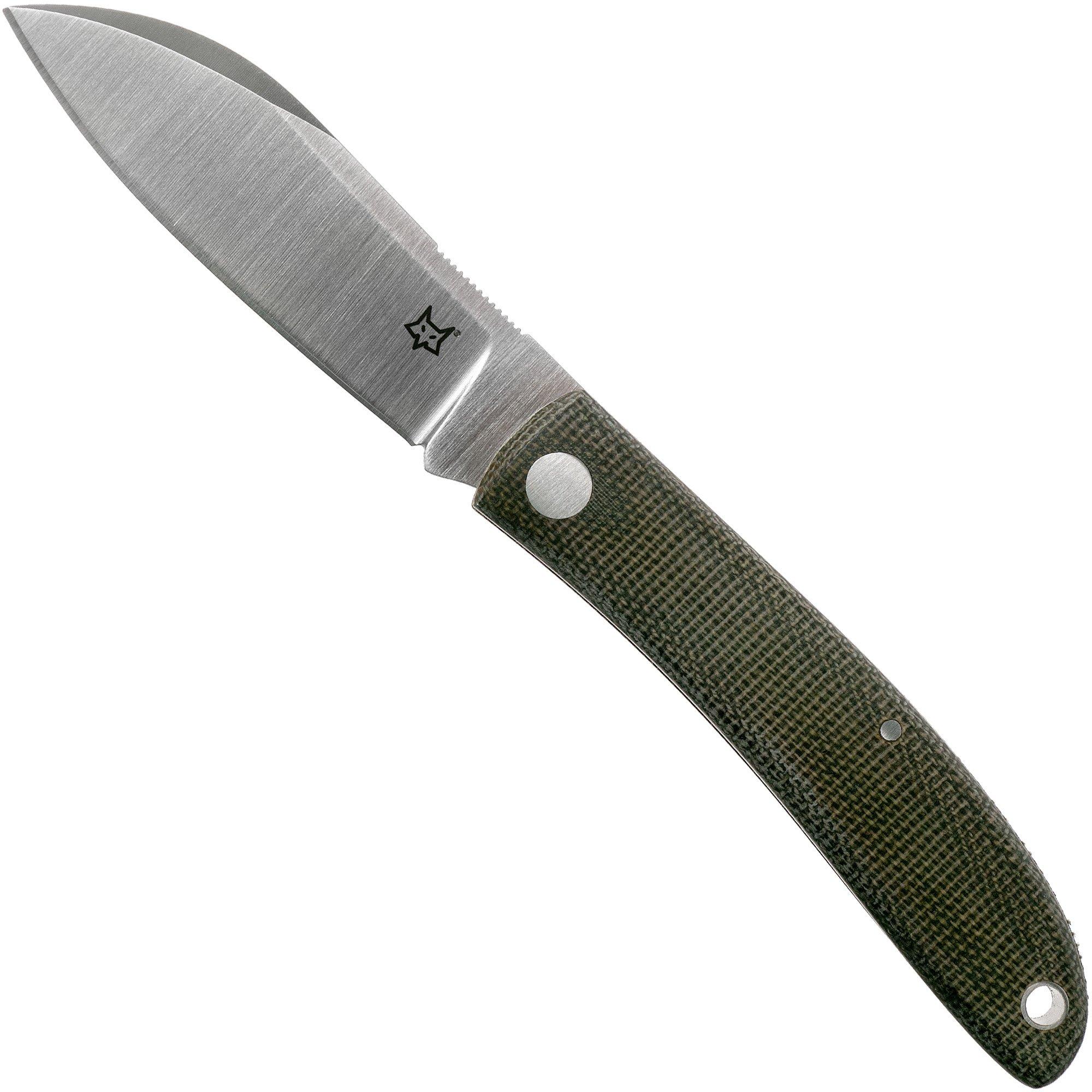 Fox Knives Livri FX-273 Green Canvas Micarta slipjoint pocket knife ...