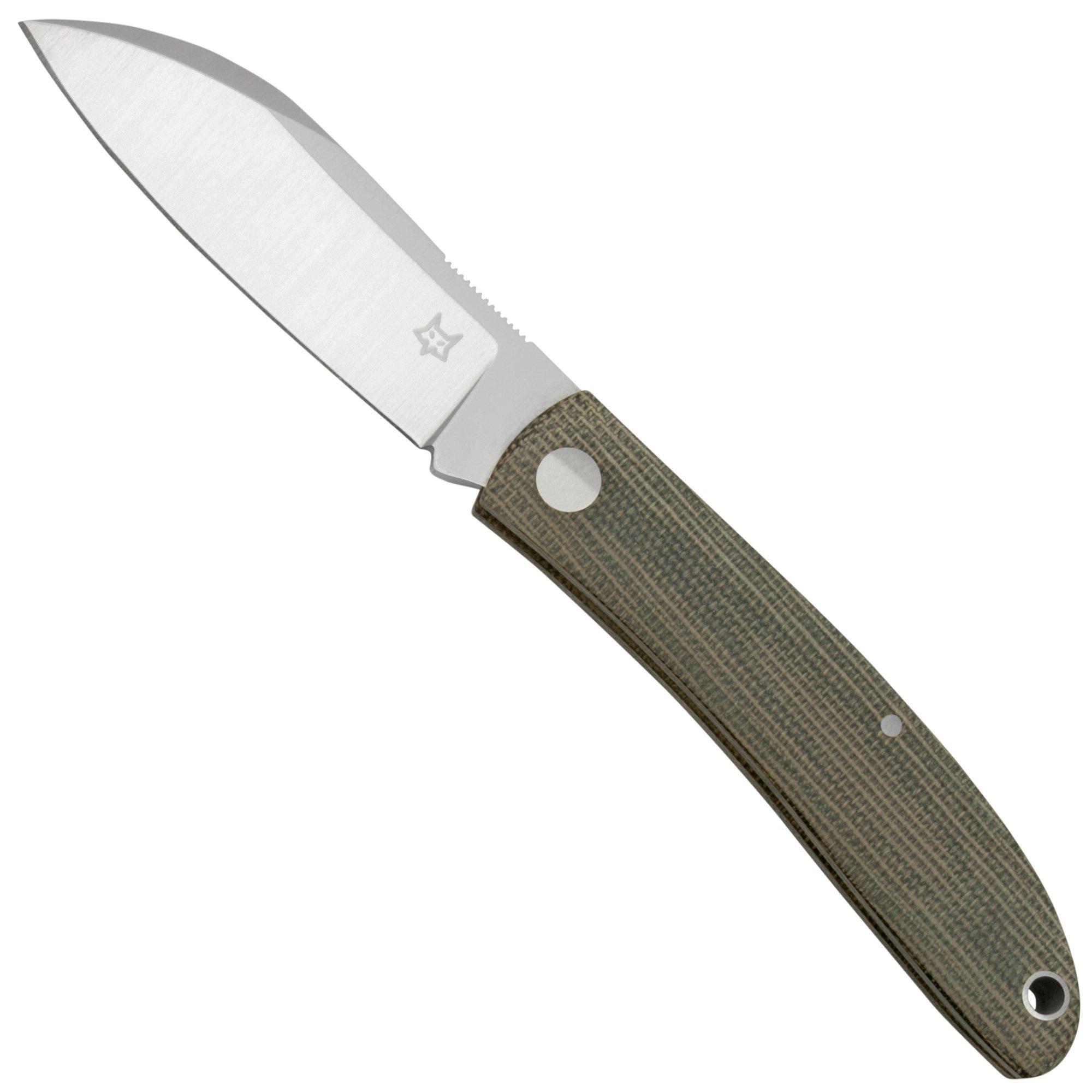 Fox Knives Livri FX-273 Green Canvas Micarta slipjoint pocket knife ...
