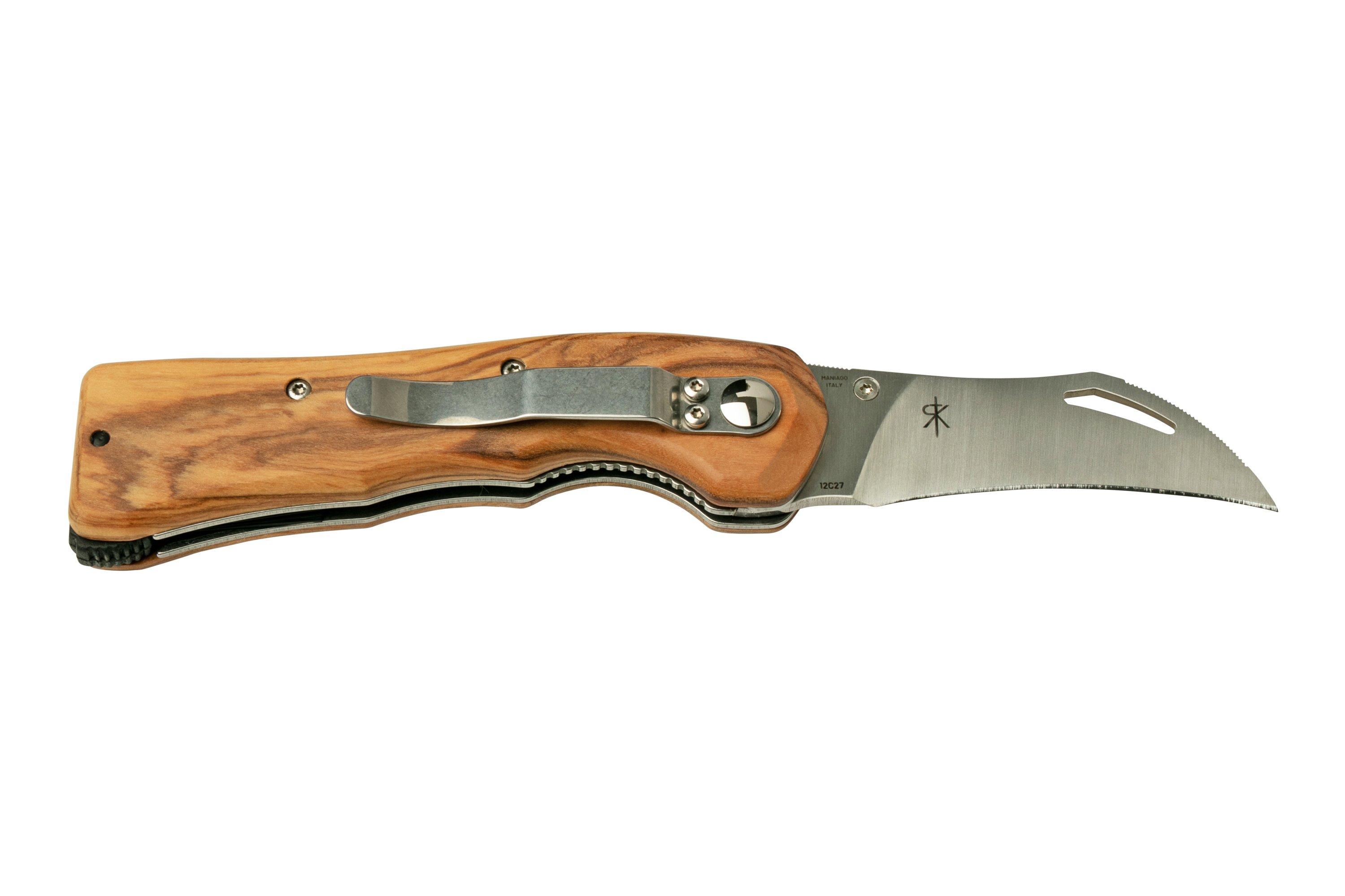 Fox Knives Spora Mushroom Satin Olive FX-409OL, mushroom knife ...