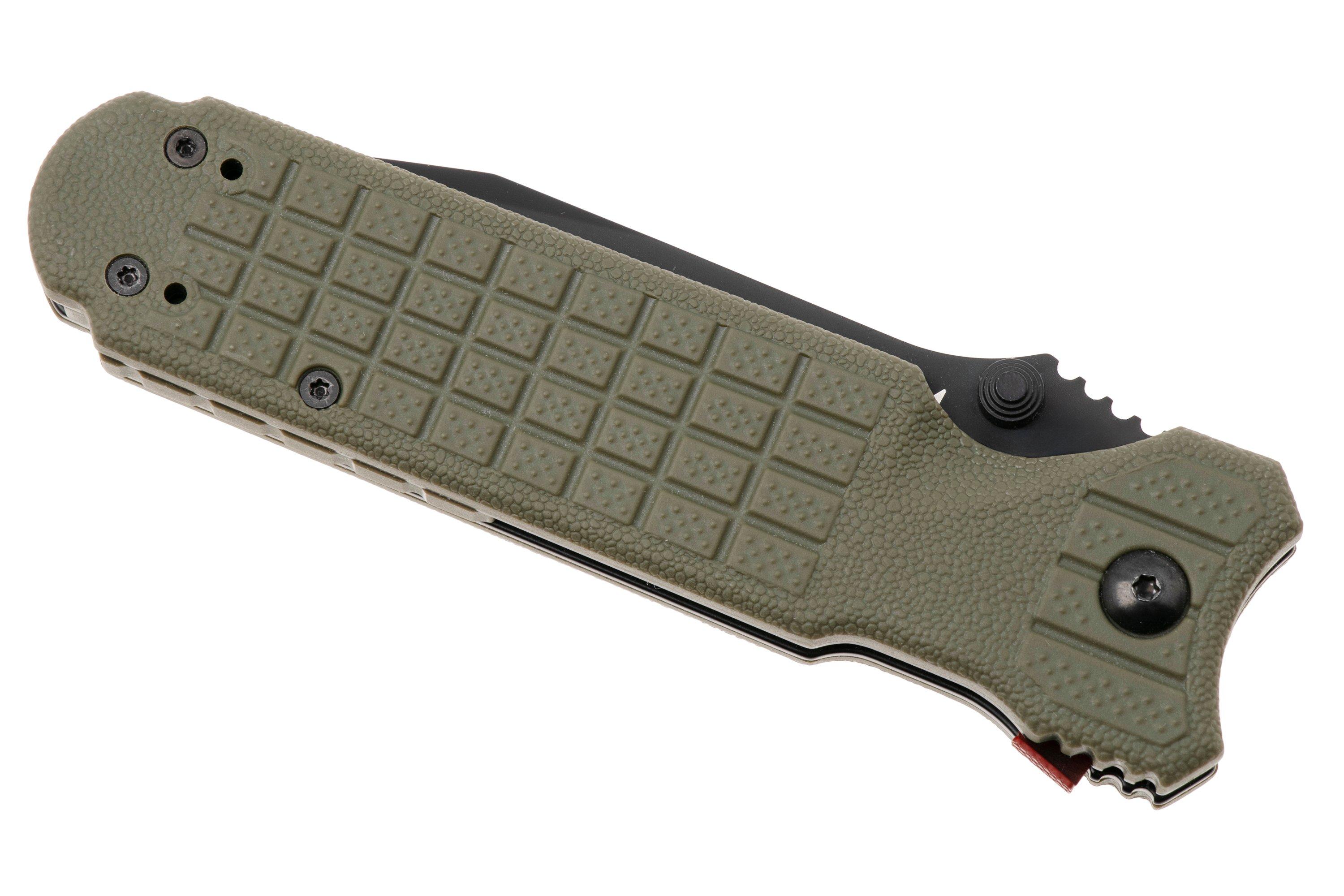 Fox Predator Evolution FX-449 OD, Black Niolox, Green FRN, coltello da ...