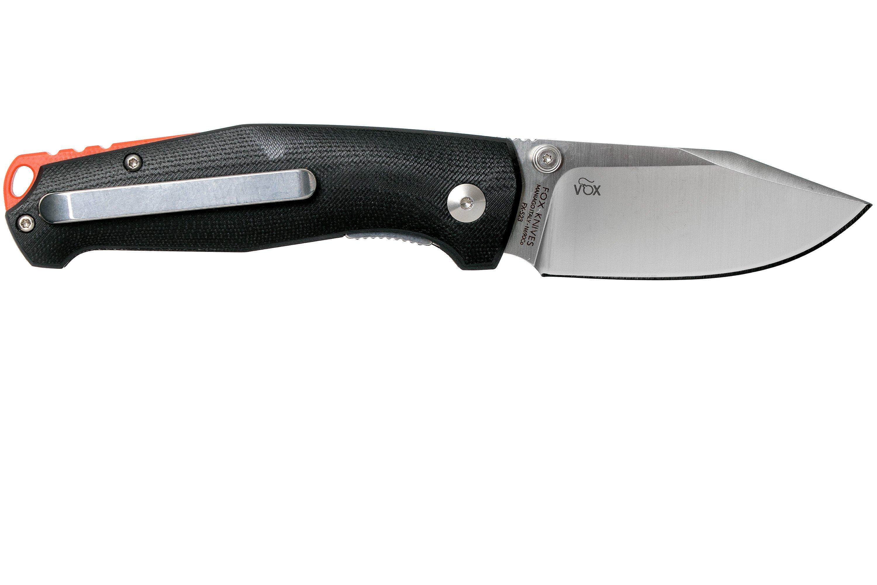 Fox TUR FX-523B, Black pocket knife, Jesper Voxnaes design ...