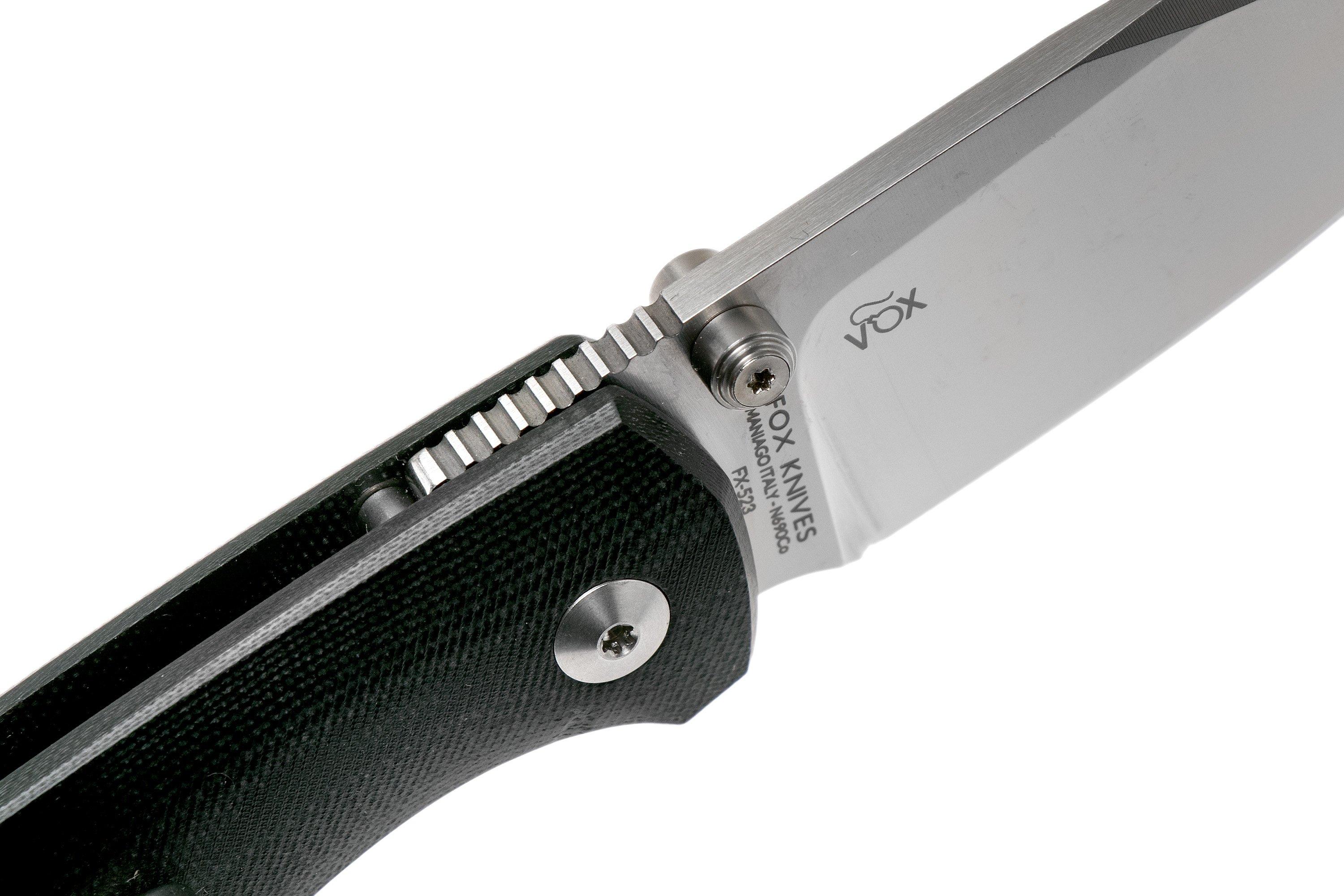 Fox TUR FX-523B, Black pocket knife, Jesper Voxnaes design ...