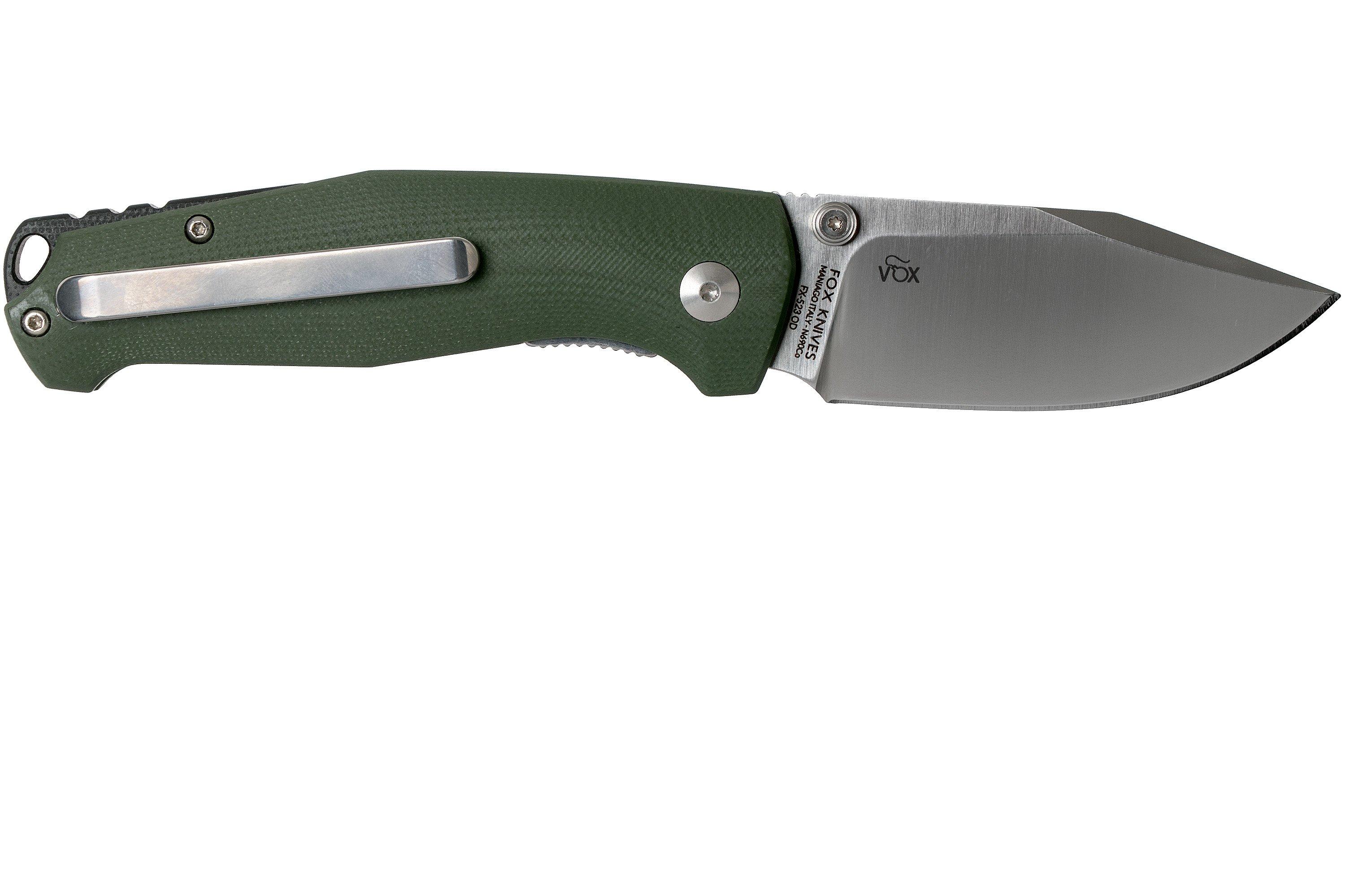 Fox TUR FX-523OD, OD Green pocket knife, Jesper Voxnaes design ...
