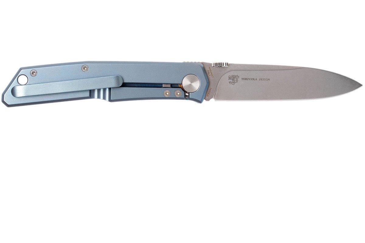 Fox Terzuola Folder FO FX-525TiBL Blue pocket knife | Advantageously ...