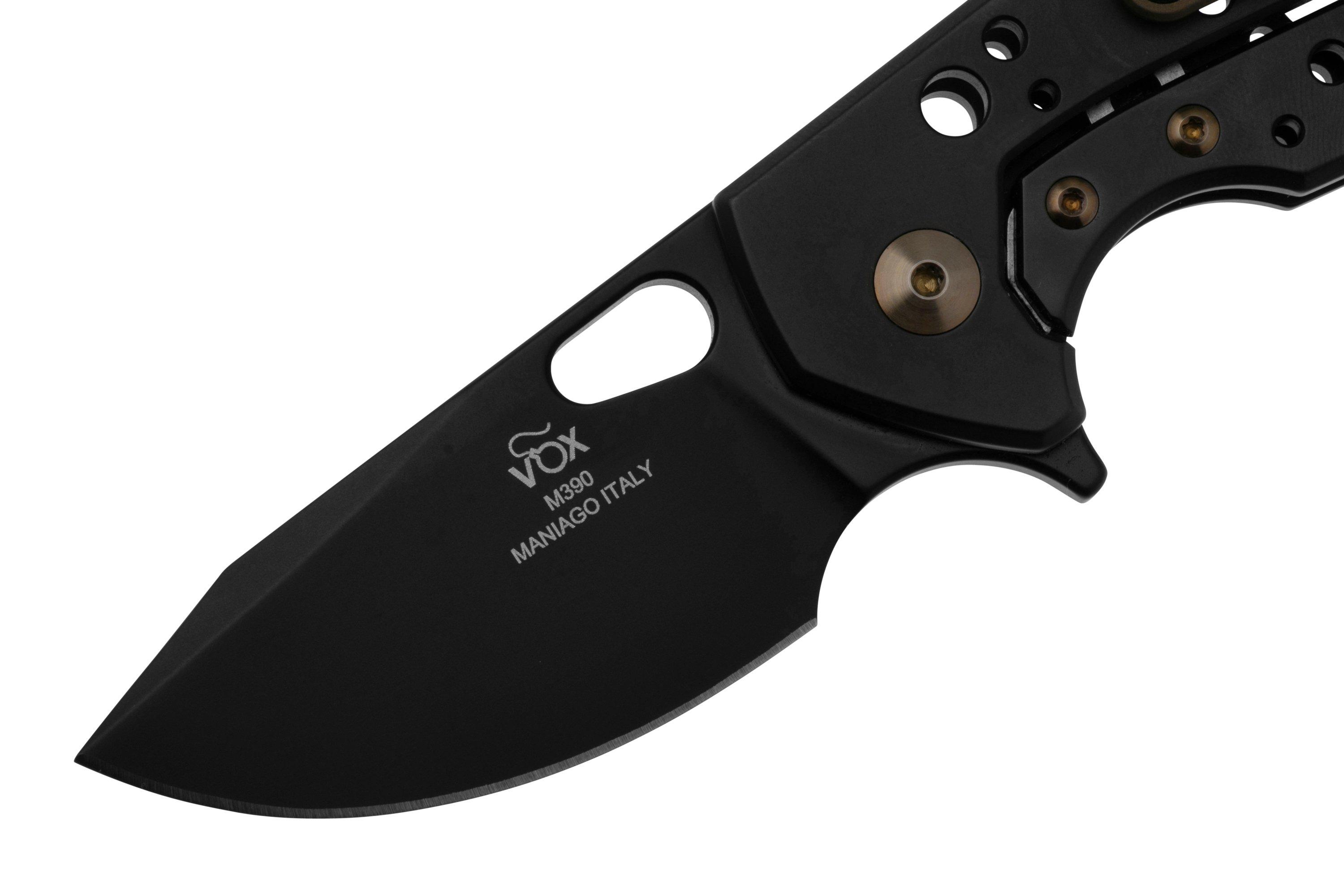 FOX Knives Suru FX-526 SX TIBR M390 Black PVD, Black PVD Titanium Left ...