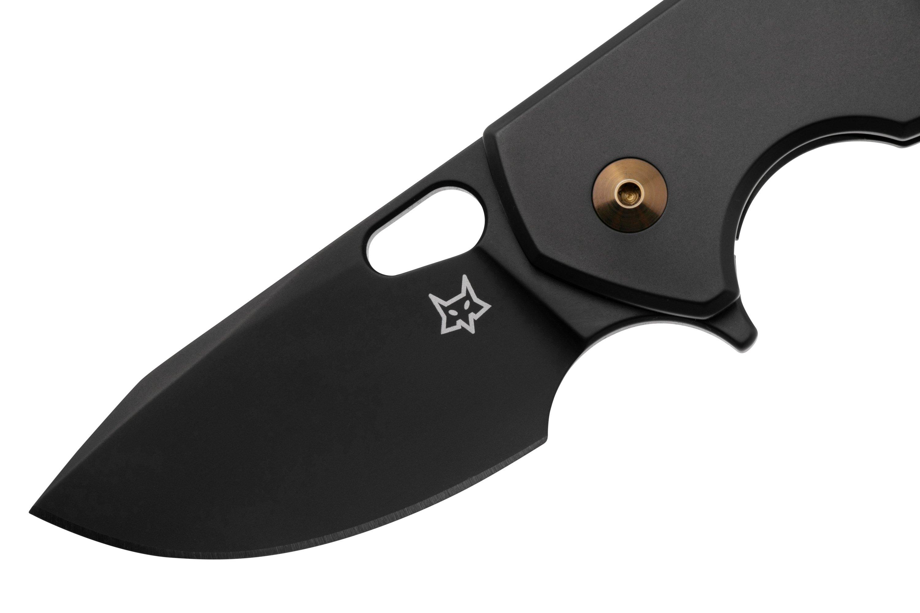 FOX Knives Suru FX-526-TIBB, M390 Black PVD, Titanium Black PVD, navaja ...