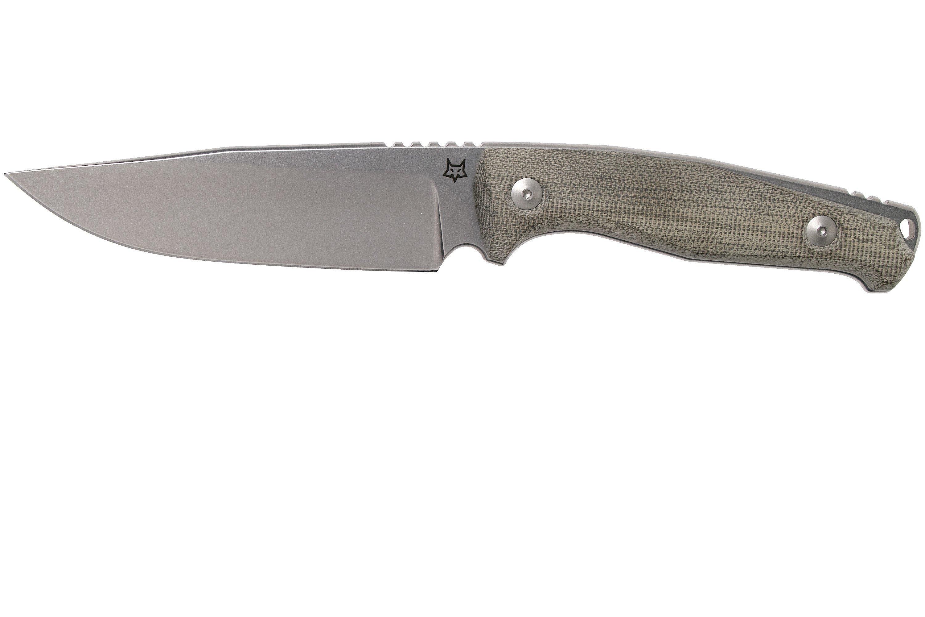 Fox TUR, Green Micarta FX-529MI fixed knife, Jesper Voxnaes design ...
