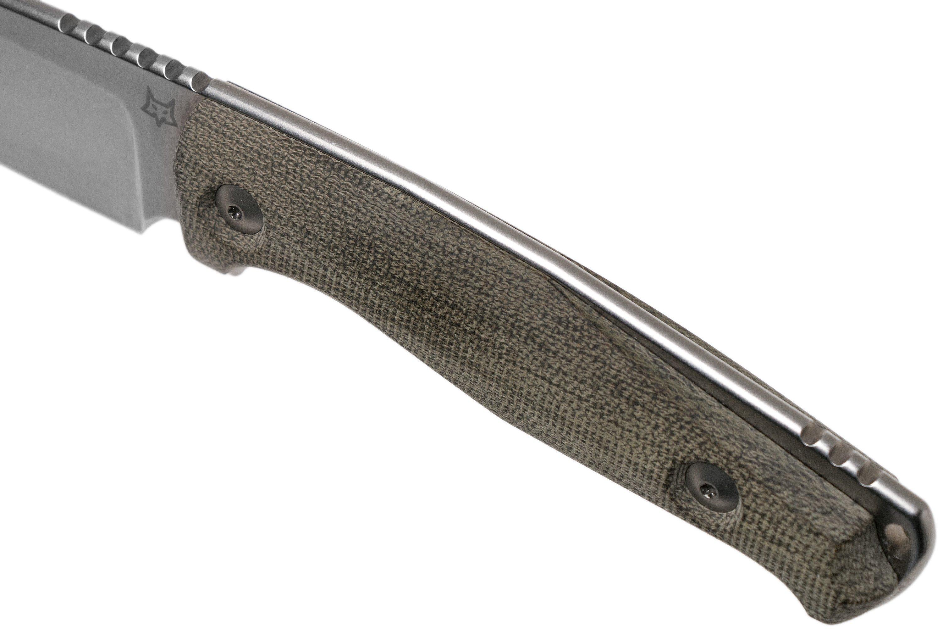 Fox TUR, Green Micarta FX-529MI fixed knife, Jesper Voxnaes design ...