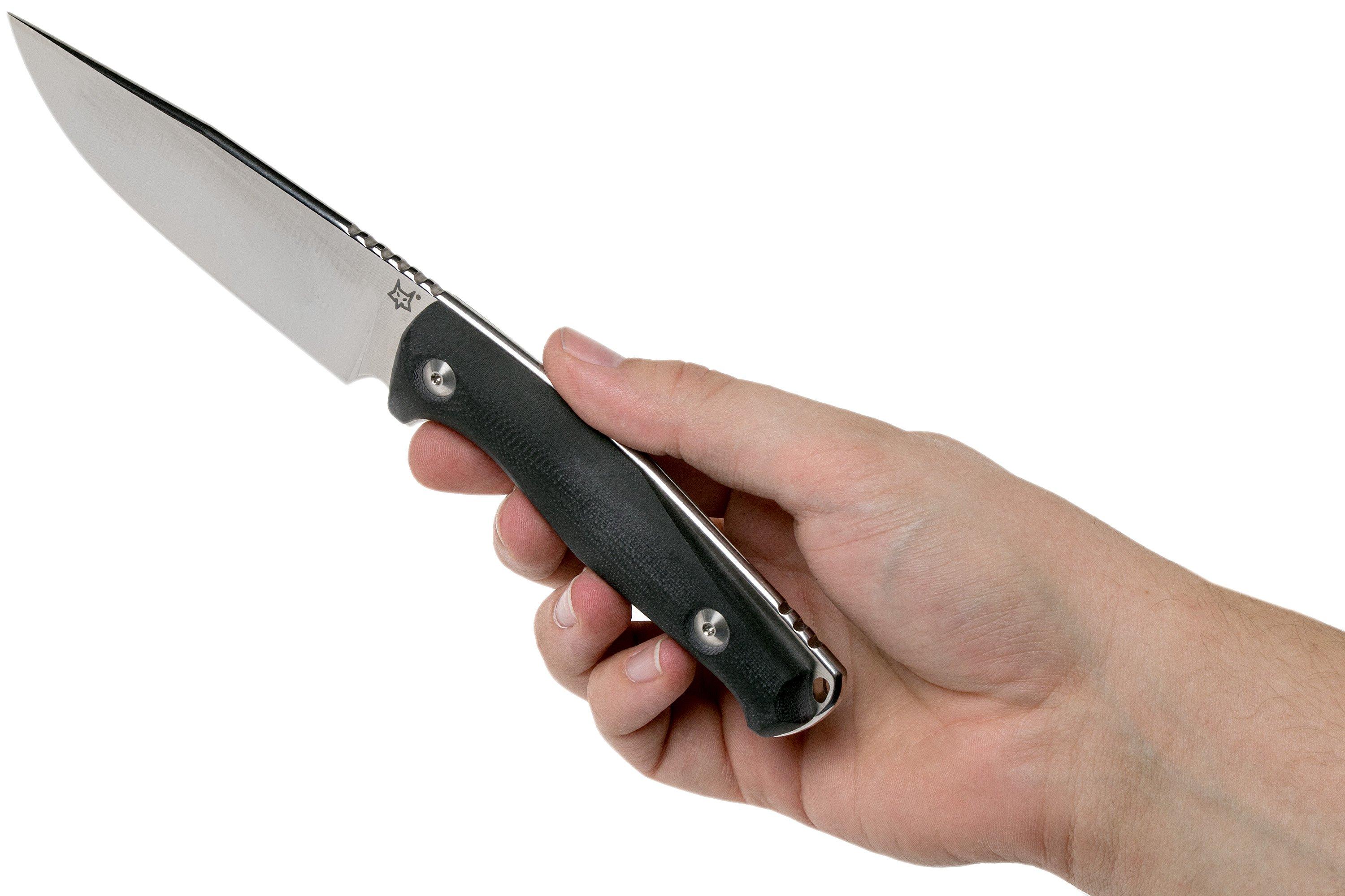 Fox TUR FX-529 Black G10 fixed knife, Jesper Voxnaes design ...