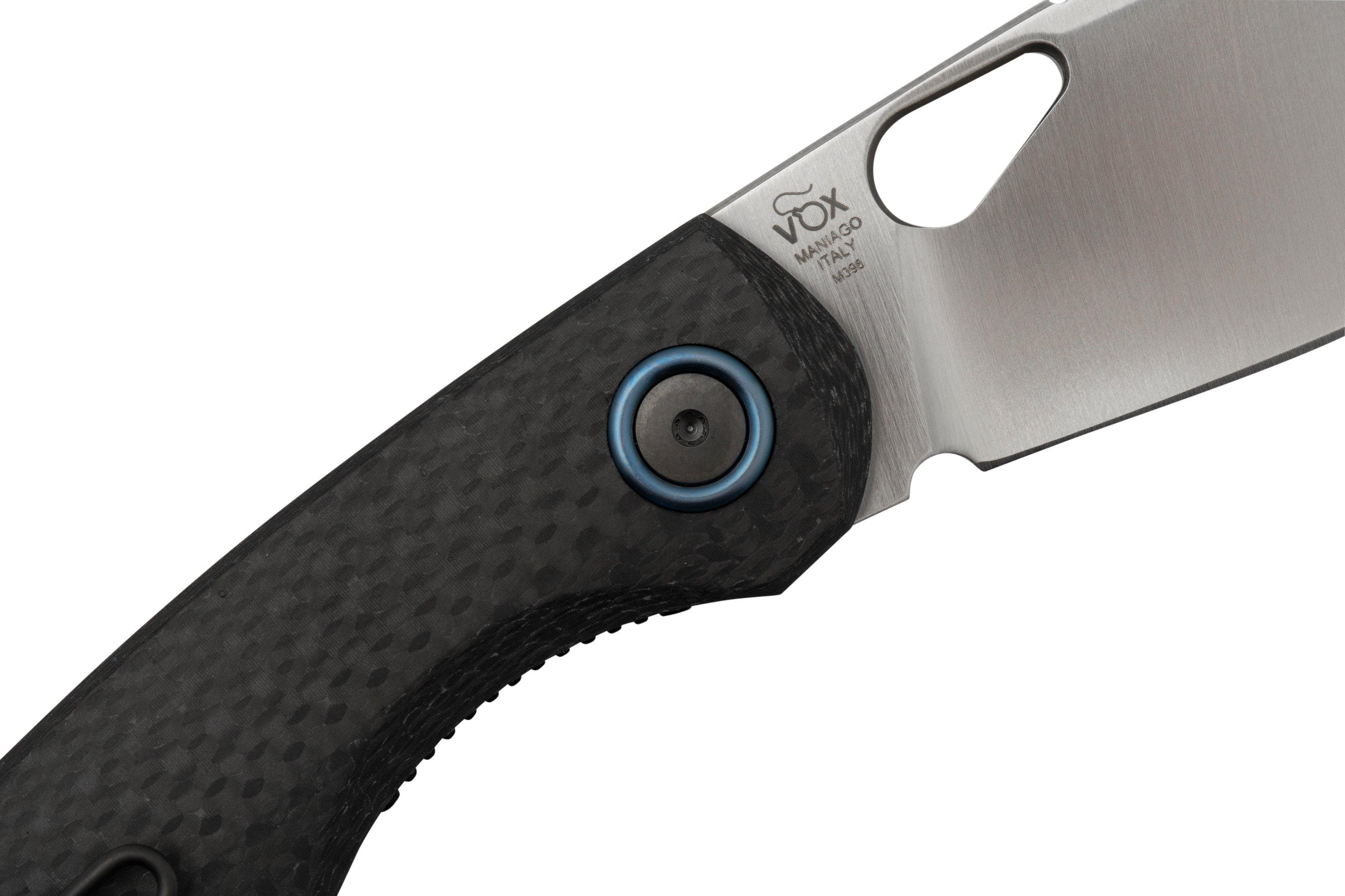 Fox Chilin FX-530-CF Satin M398, Carbon Fiber pocket knife, Jesper ...