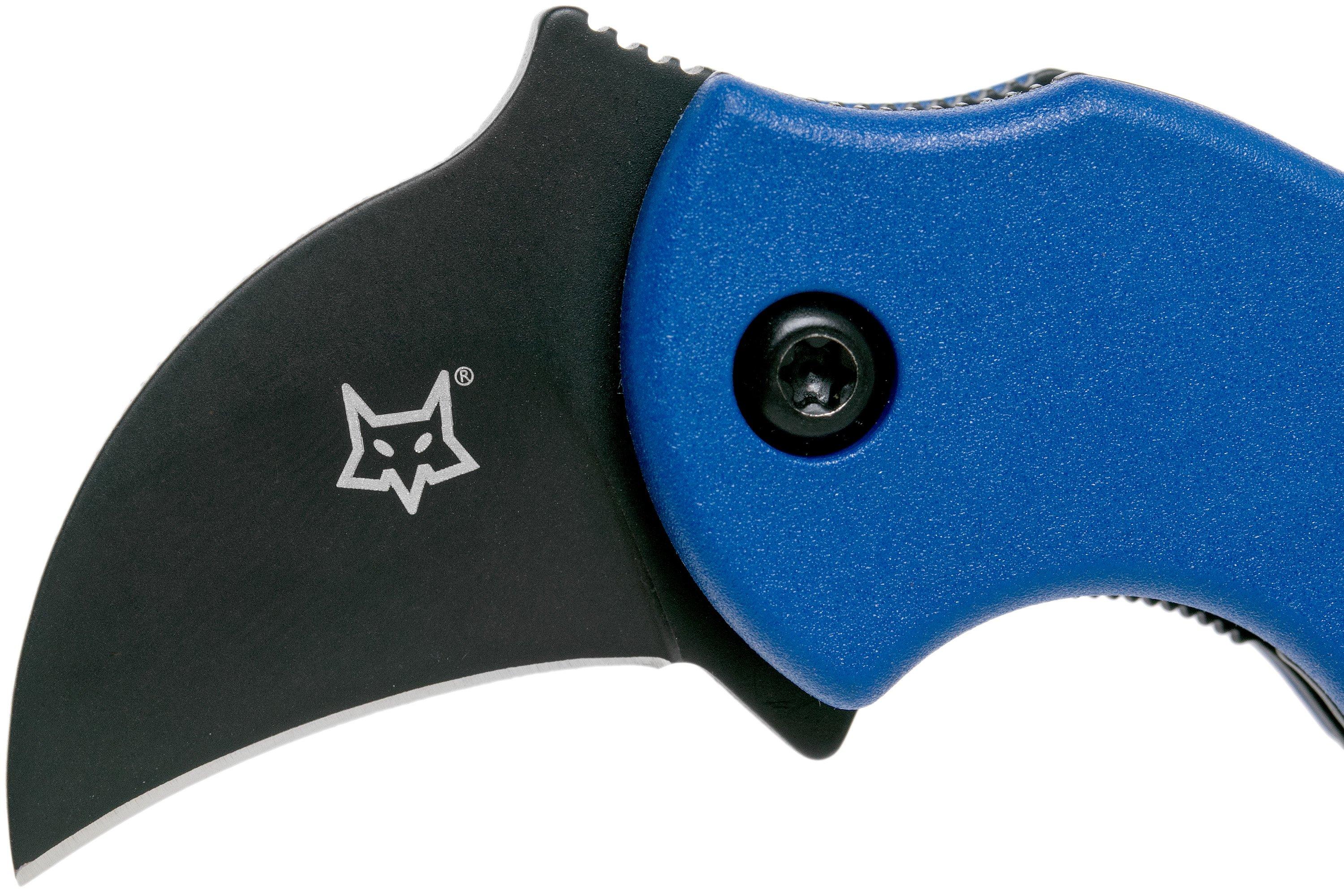 Fox Mini-KA FX-535BLB Blue & Black, karambit keychain knife ...