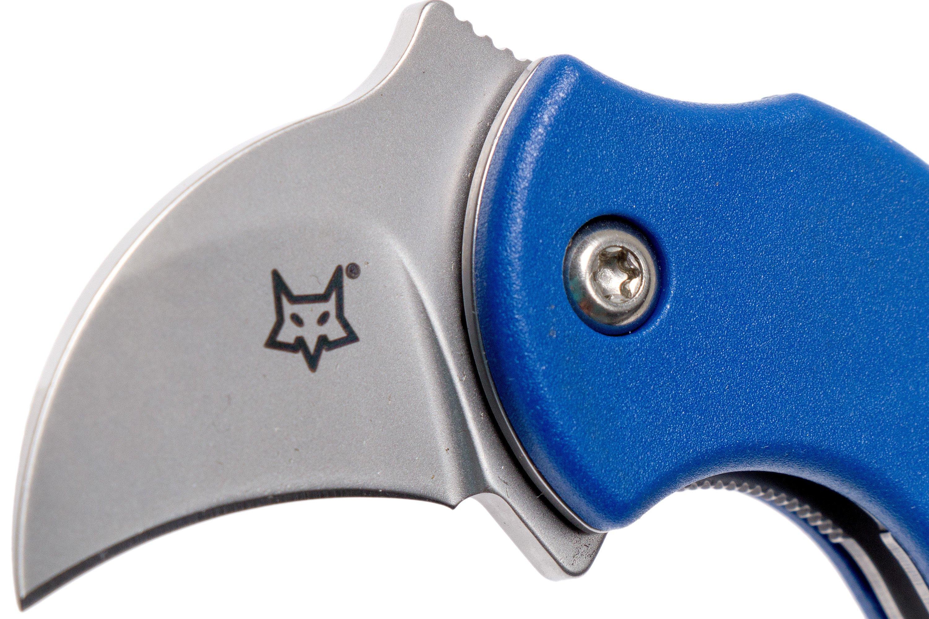 Fox Mini-KA FX-535BL Blue, karambit keychain knife | Advantageously ...