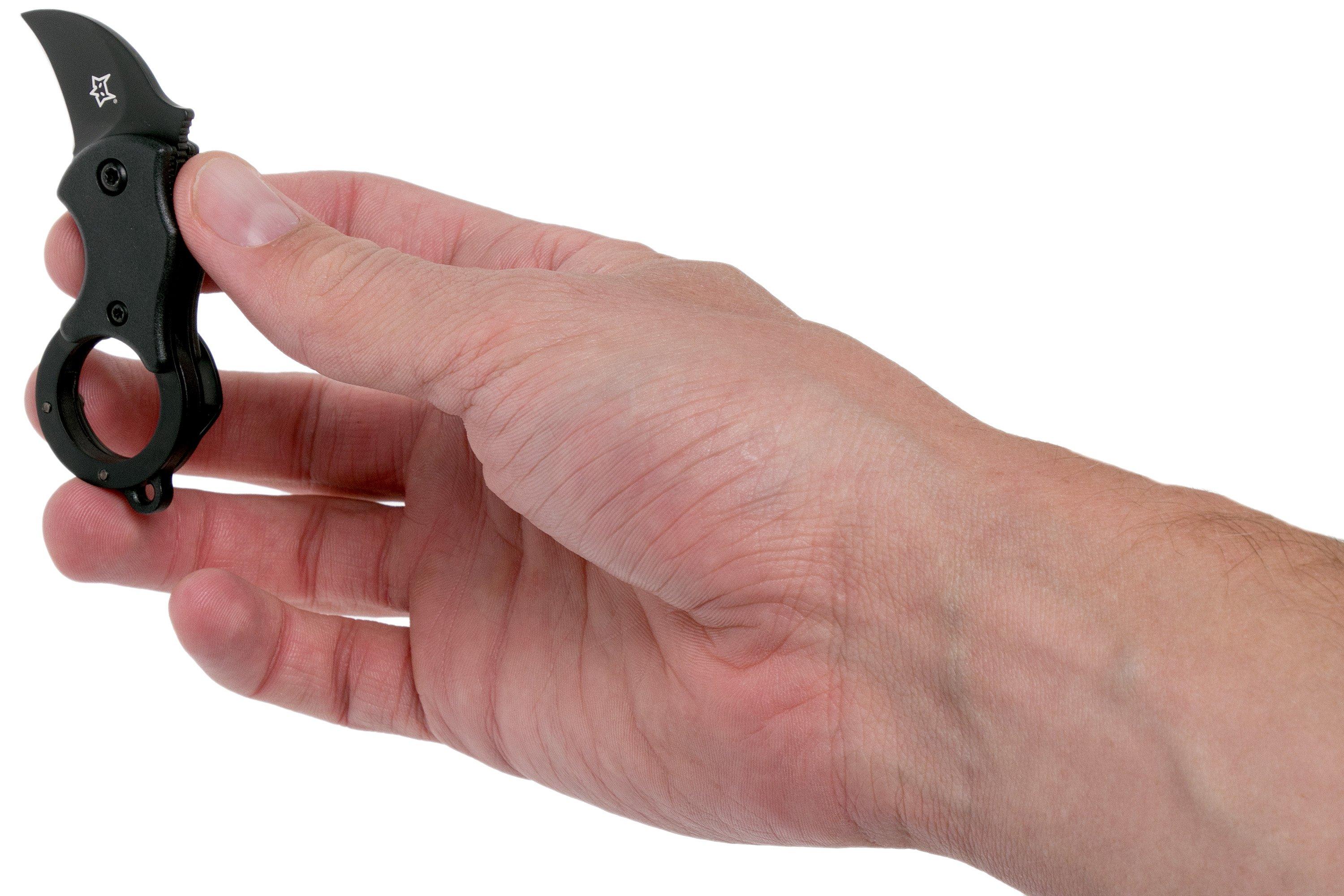 Fox Mini-Ka Folding Black w. Black Blade | Advantageously shopping at ...