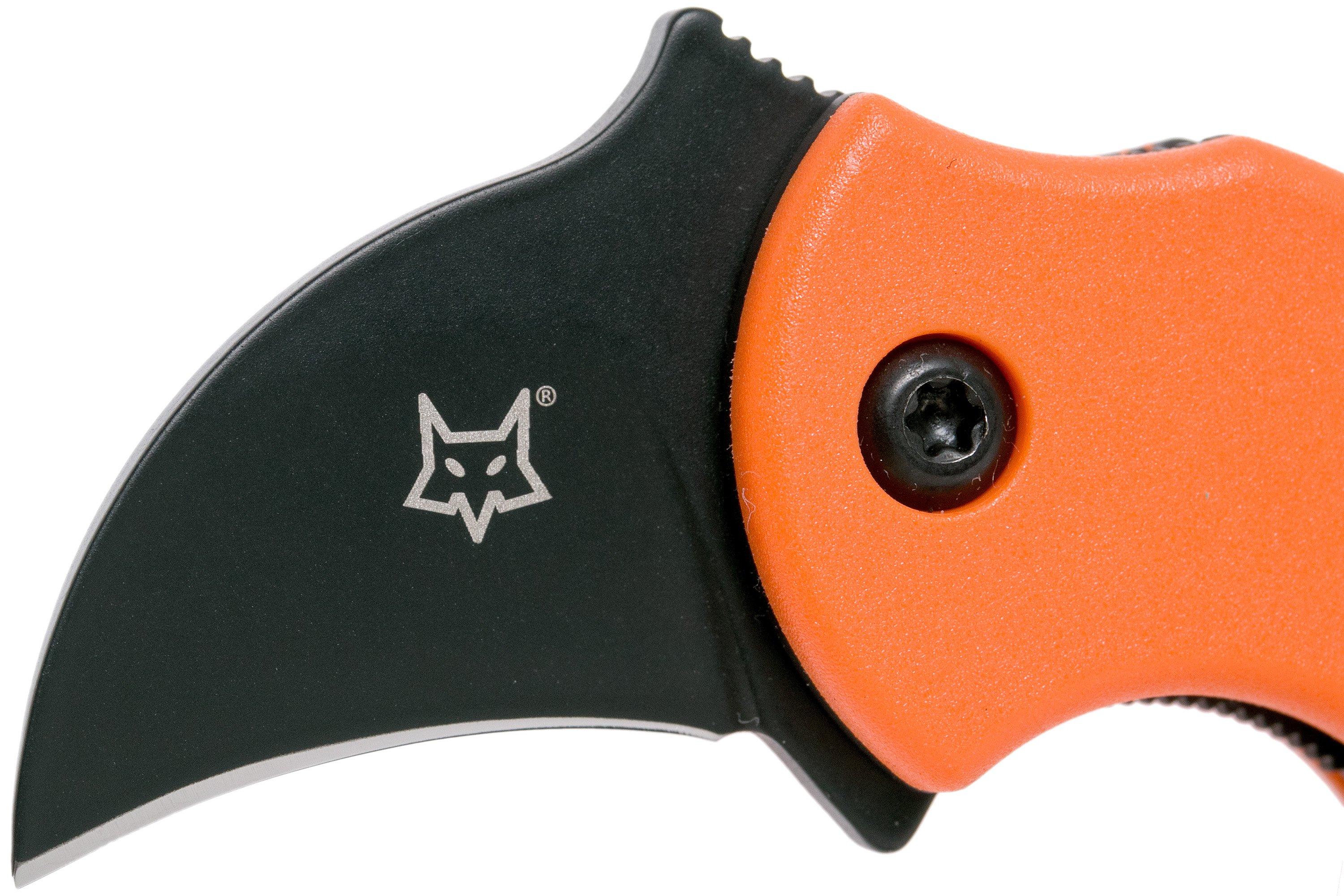 Fox Mini-KA FX-535OB Orange & Black, karambit keychain knife ...