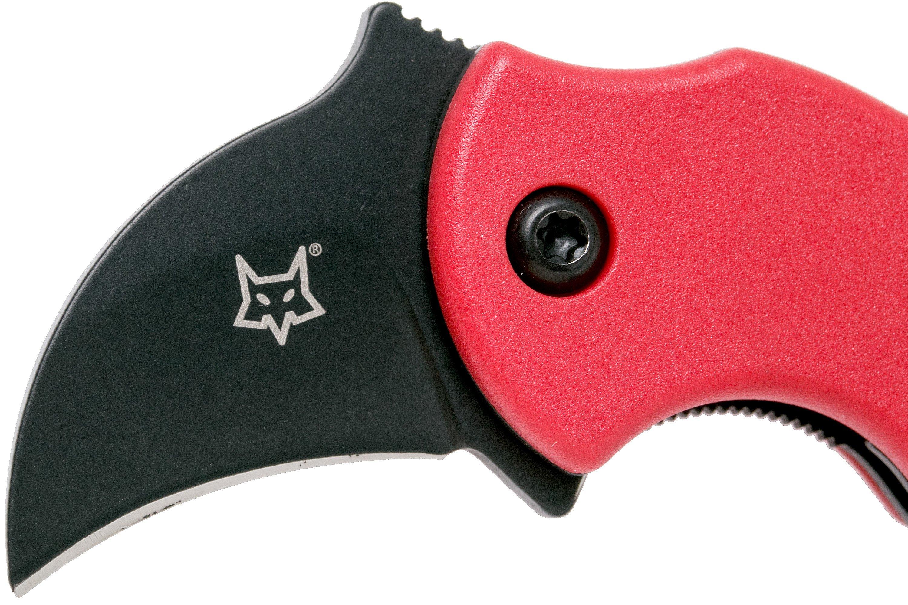 Fox Mini-KA FX-535RB Red & Black, karambit keychain knife ...