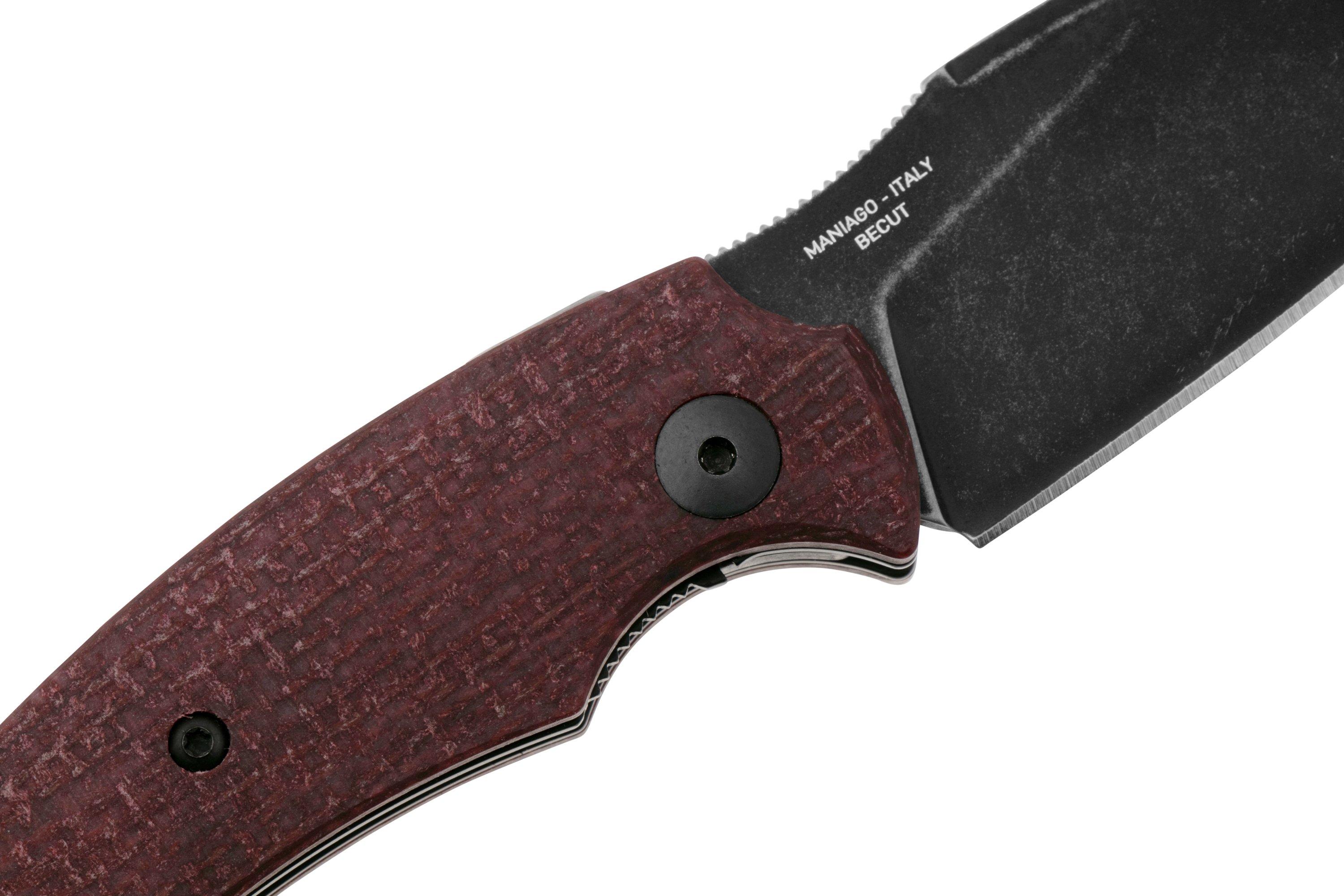 Fox Knives Honos FX-538 MP, Black Idroglider Becut, Plum Jute Micarta ...