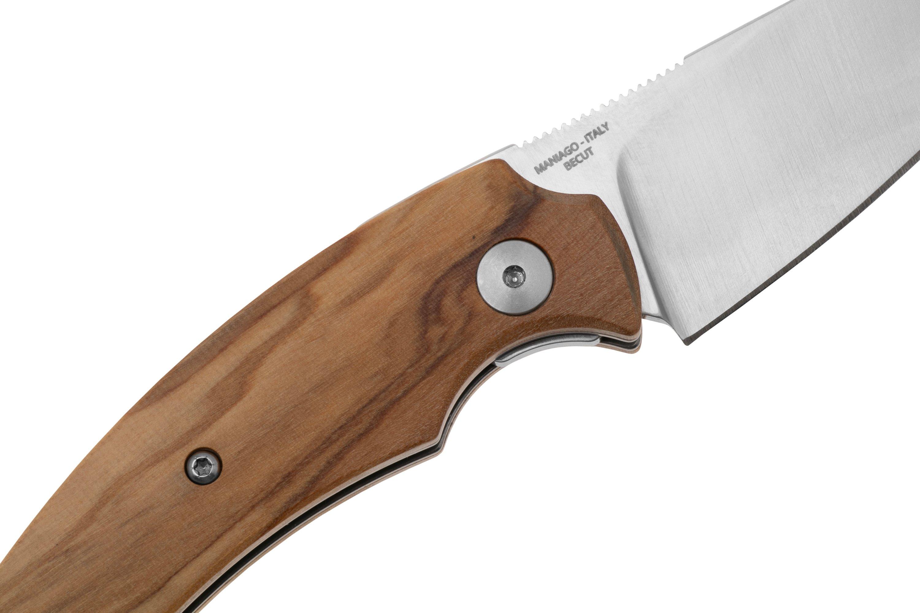 Fox Knives Fides FX-539 OL Satin AISI 303, Olive Wood pocket knife ...