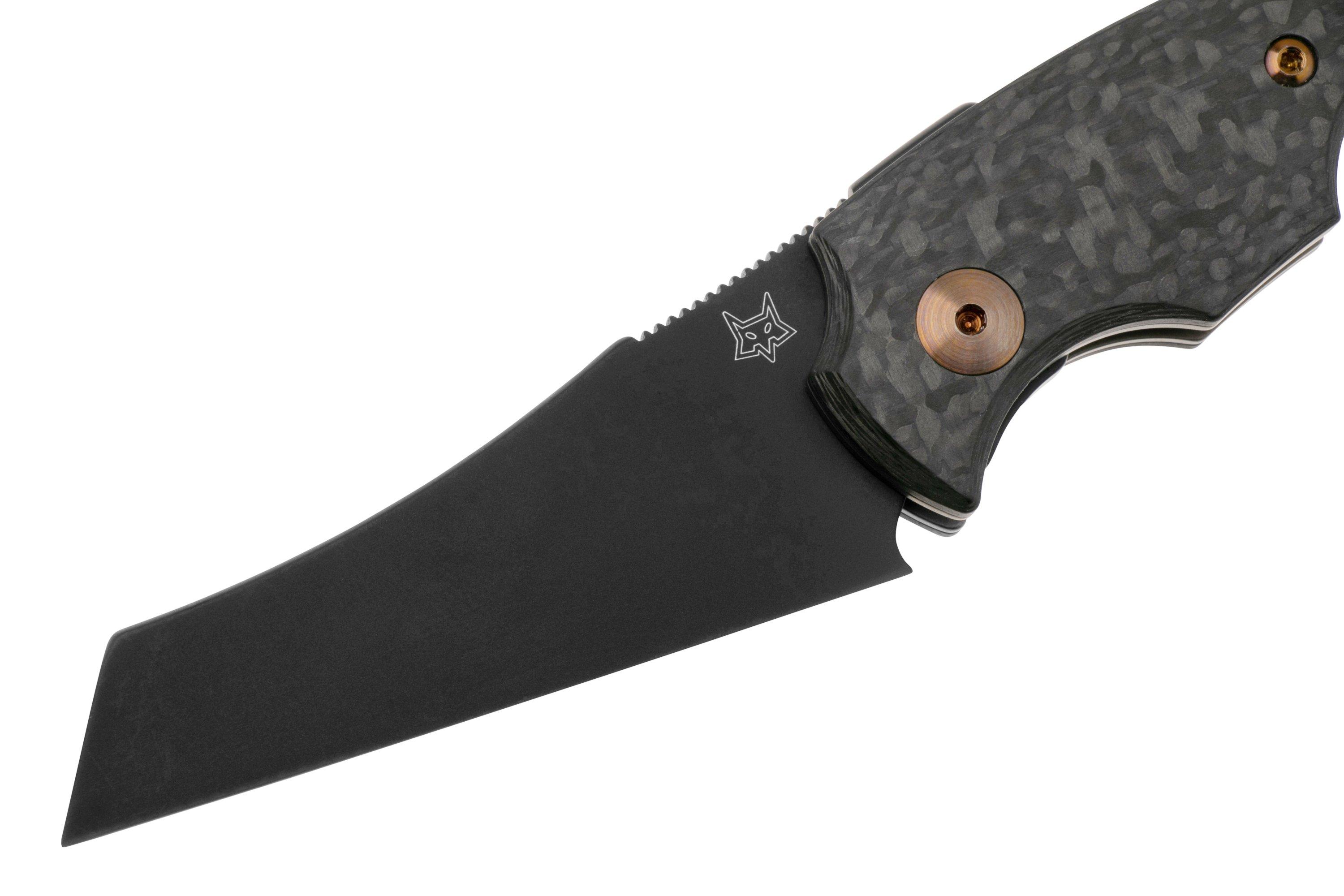 Fox Knives Virtus FX-541 CF, Black PVD Carbon Fiber cigar-cutter knife ...