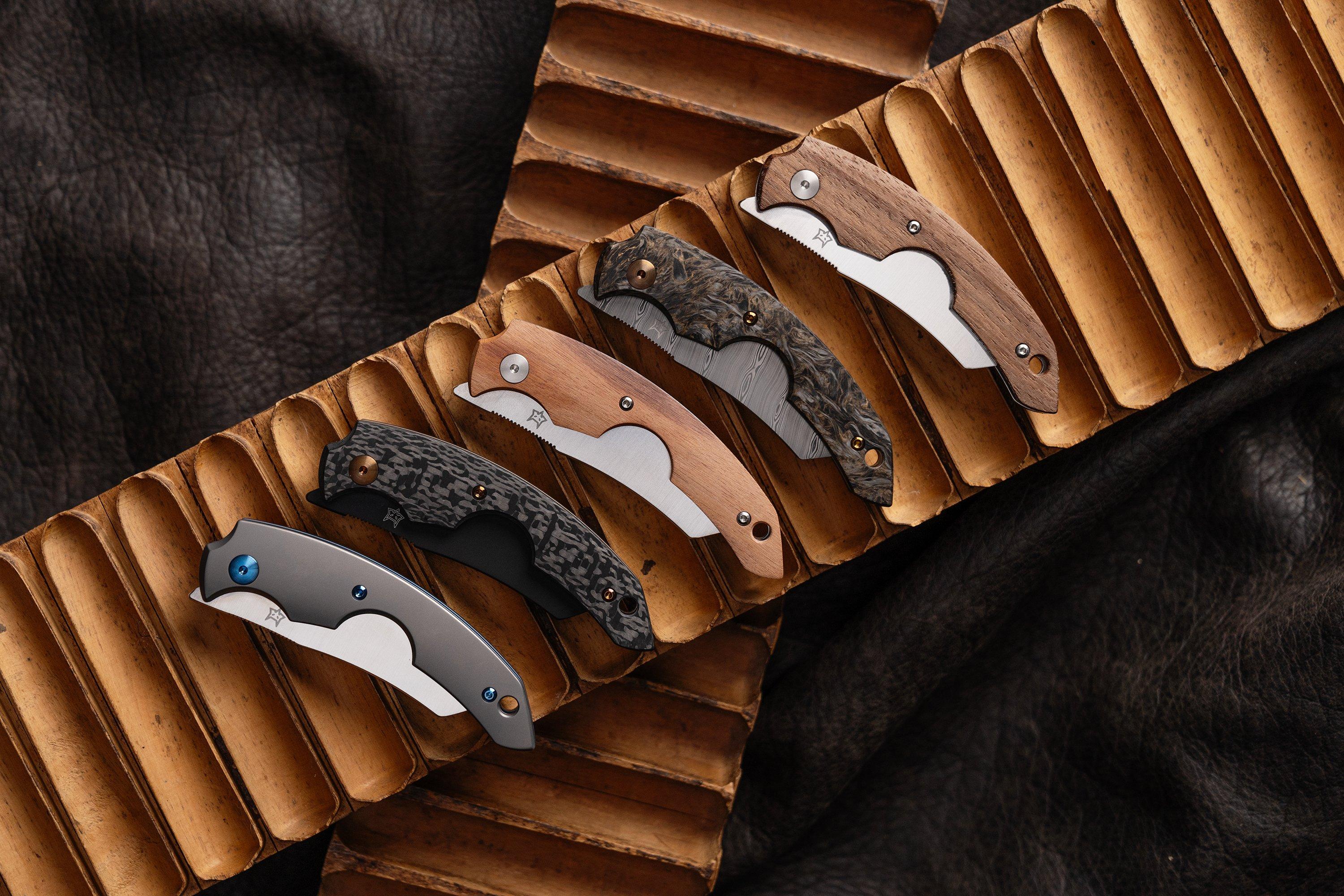 Fox Knives Virtus FX-541 CF, Black PVD Carbon Fiber cigar-cutter knife ...