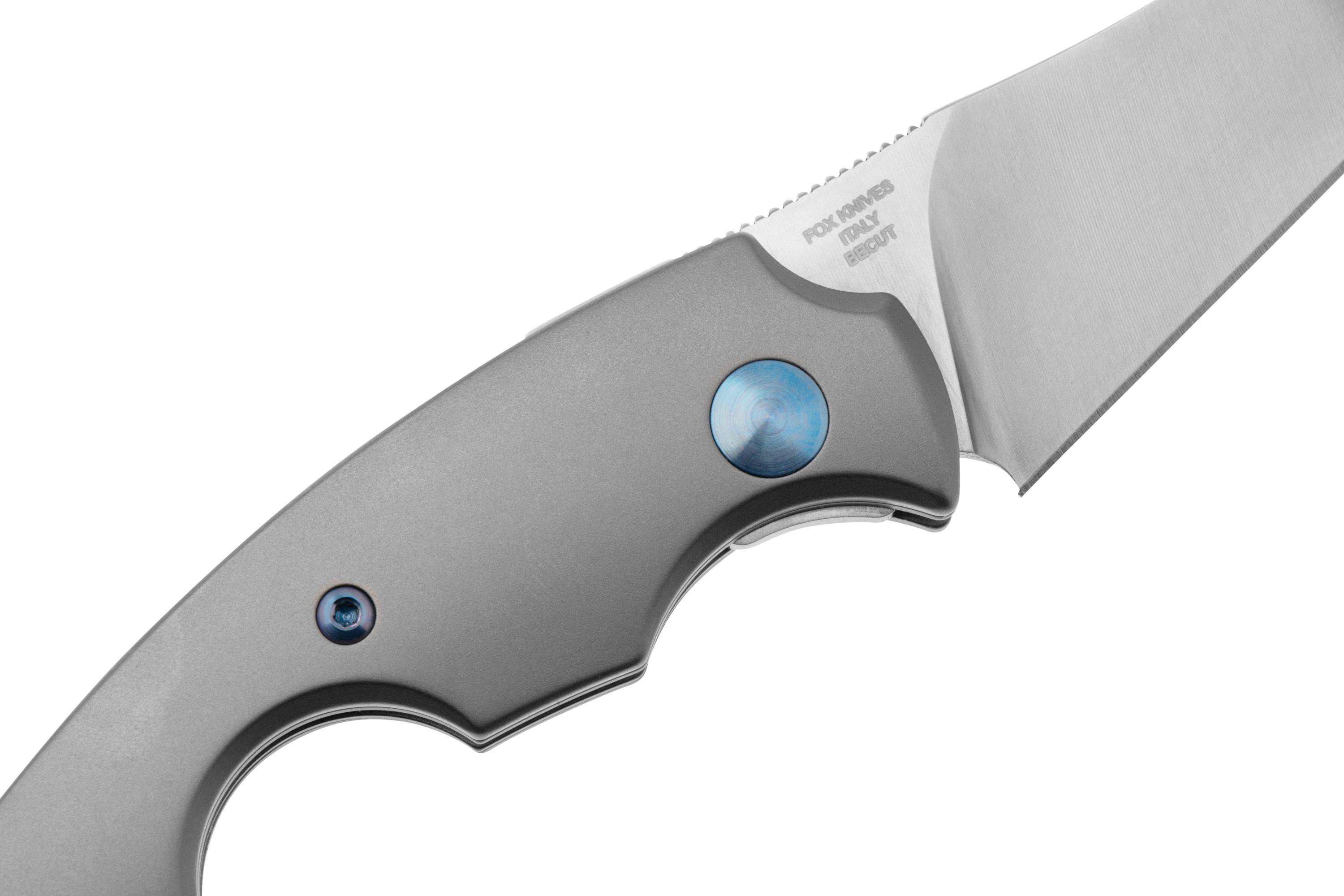 Fox Knives Virtus FX-541 TI, Titanium Sandblasted cigar-cutter knife ...