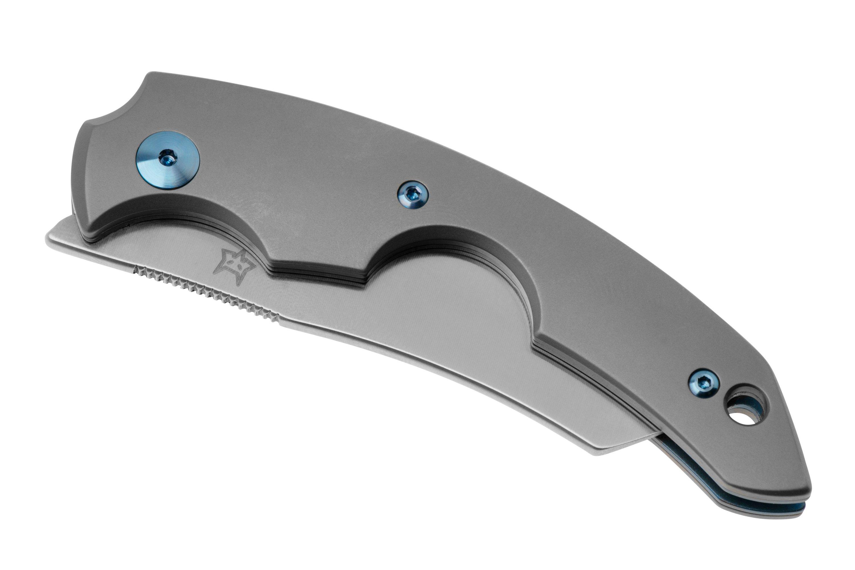 Fox Knives Virtus FX-541 TI, Titanium Sandblasted cigar-cutter knife ...