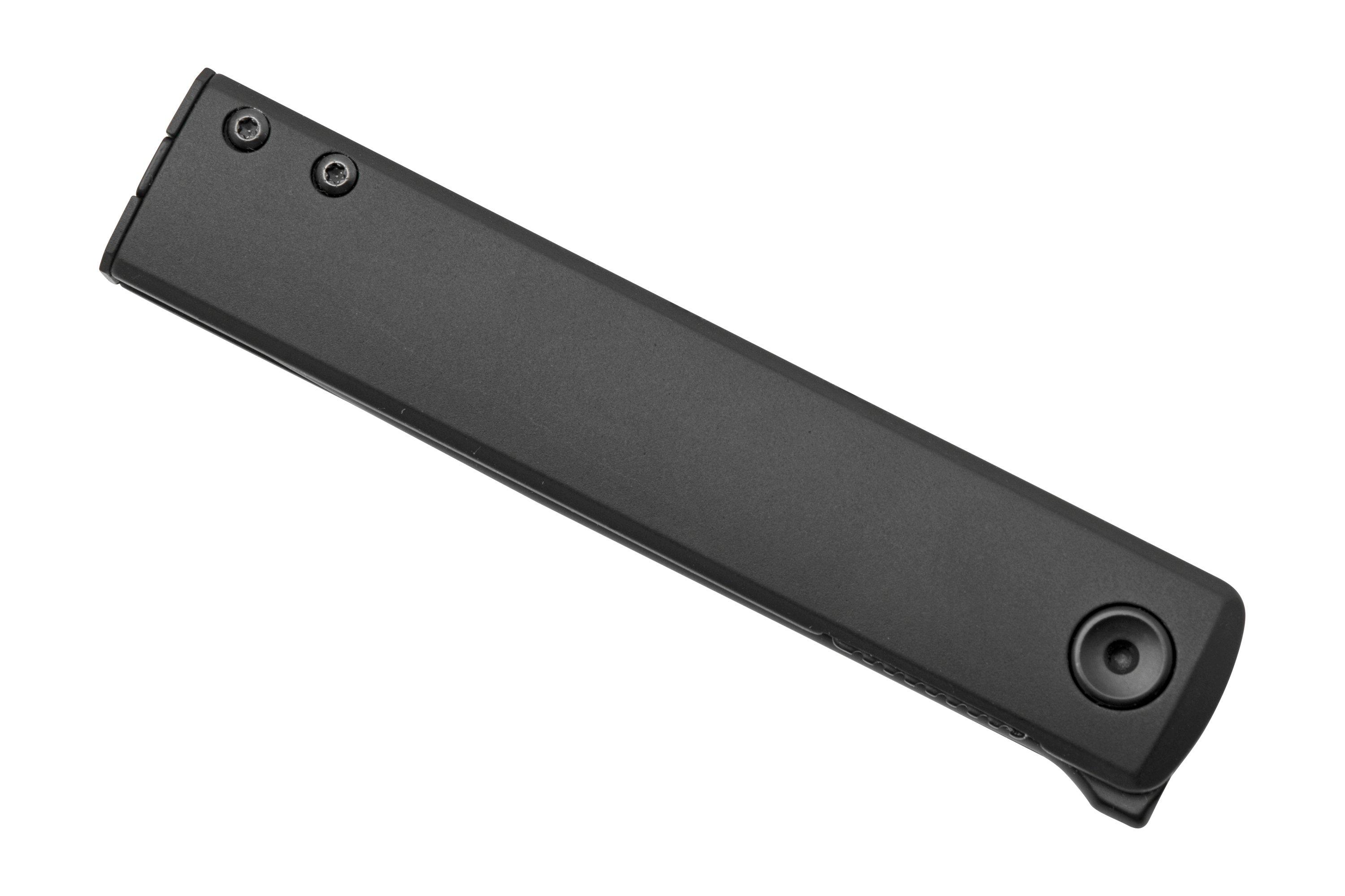 Fox Knives Chnops, FX-543 ALB, Black Aluminum, Black Becut pocket knife, Riccardo Gobbato design ...