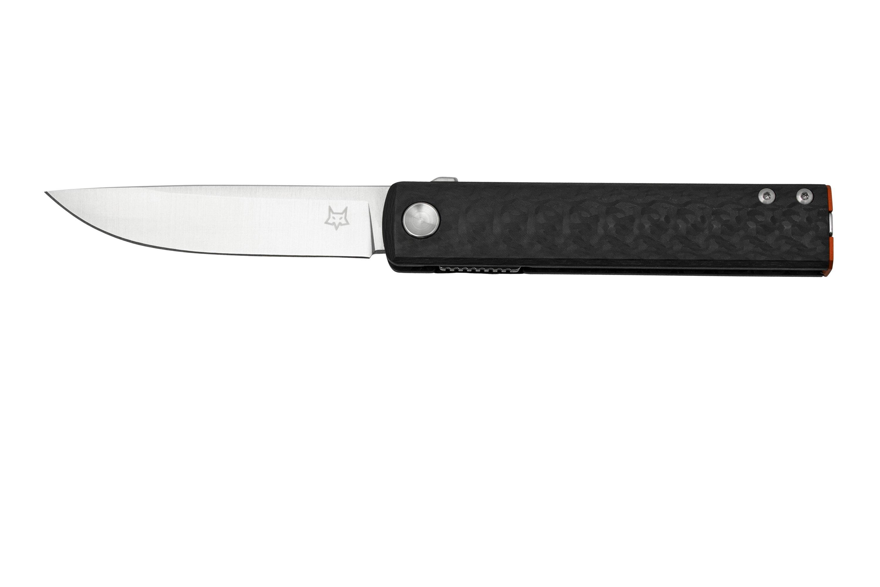 Fox Knives Chnops, FX-543 CFO, Carbonfiber, Orange Hardware, Black M390 ...