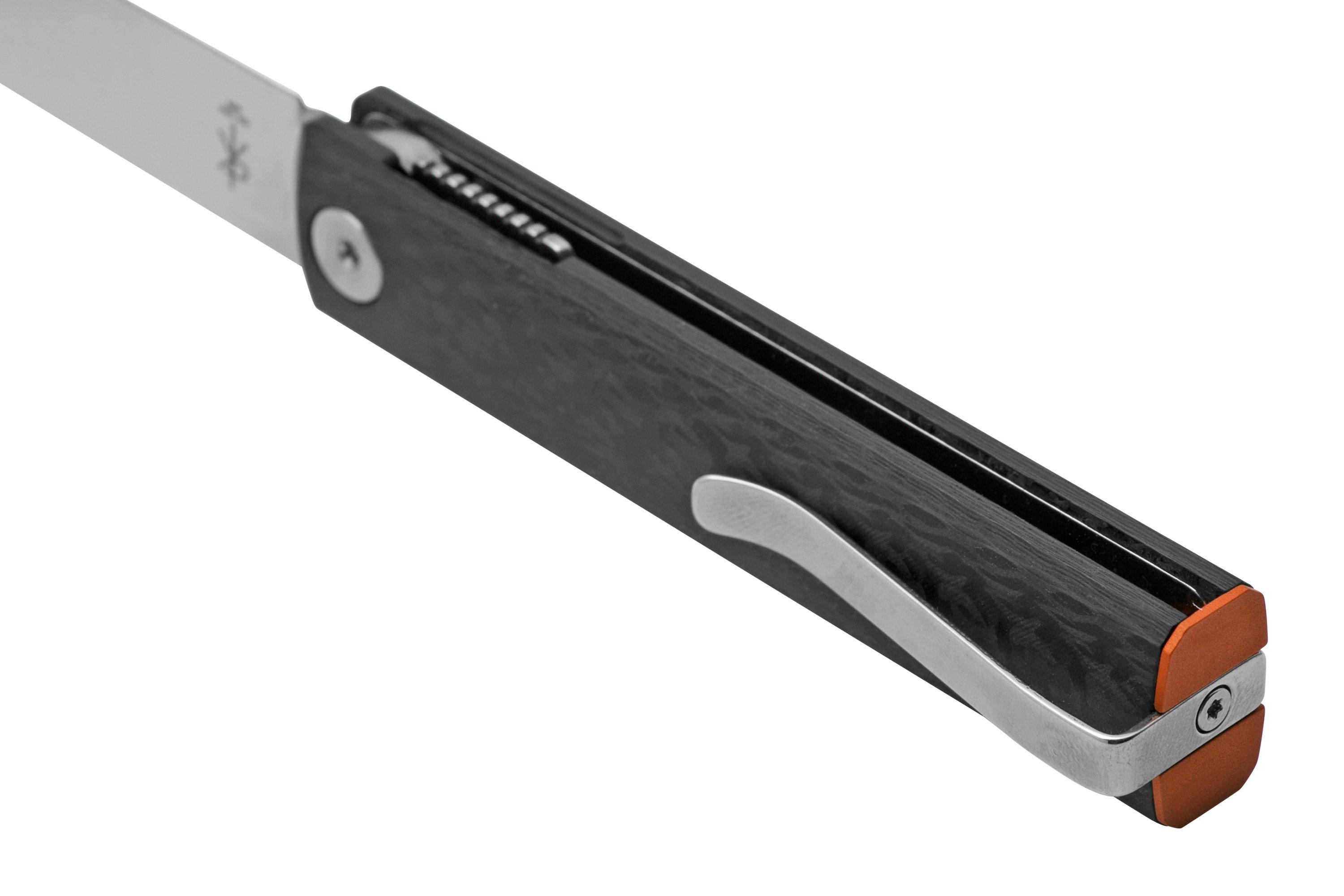 Fox Knives Chnops, FX-543 CFO, Carbonfiber, Orange Hardware, Black M390 ...