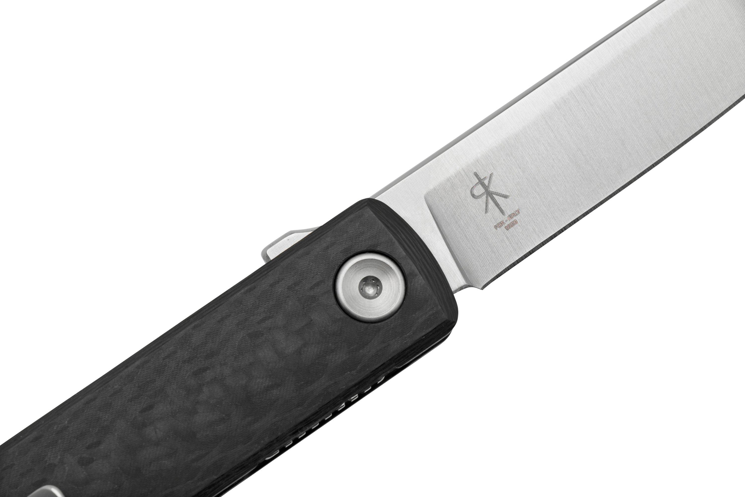 Fox Knives Chnops, FX-543 CFO, Carbonfiber, Orange Hardware, Black M390 ...