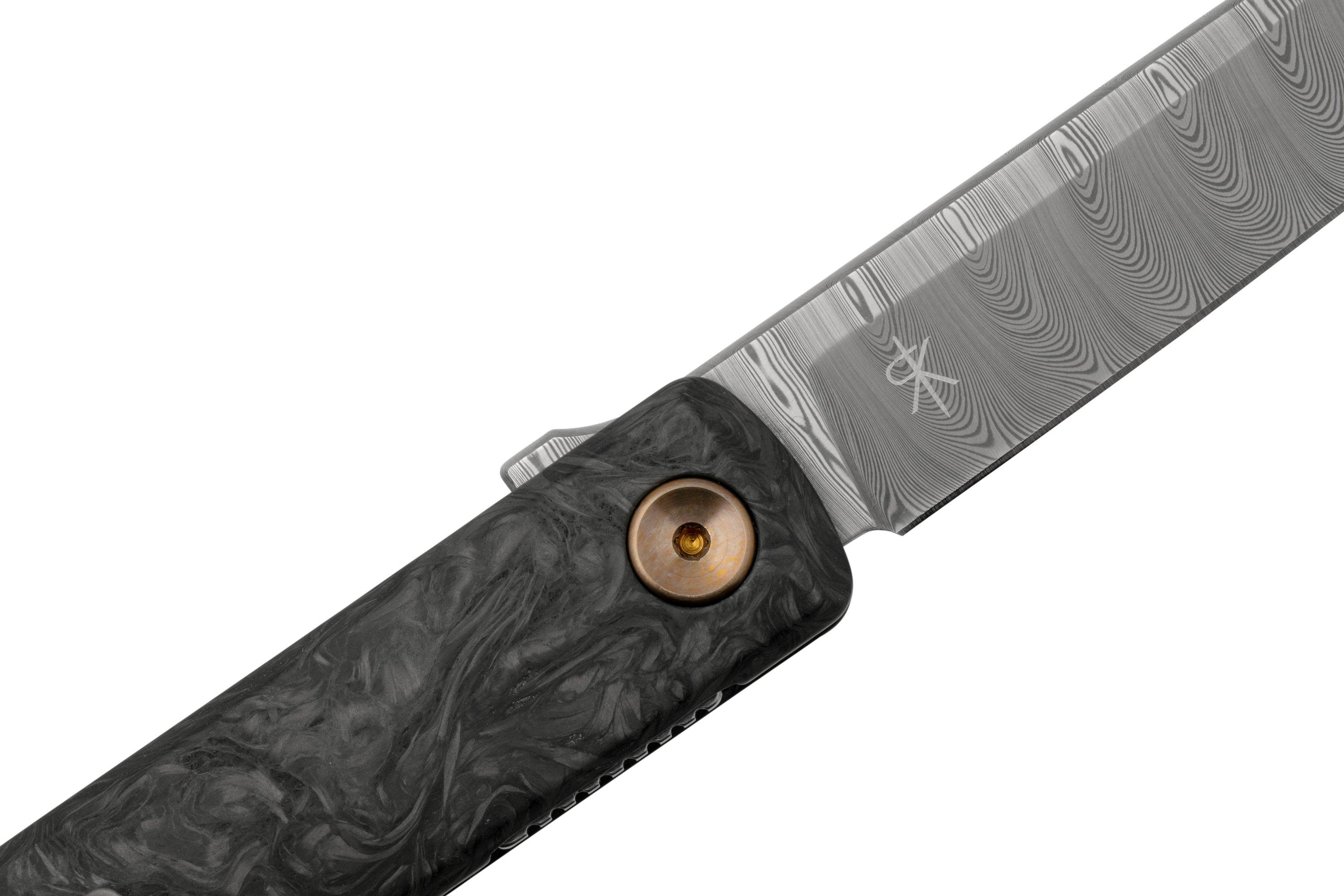 Fox Knives Chnops, FX-543 DCF, Carbonfiber, Bronze Hardware, Damasteel ...